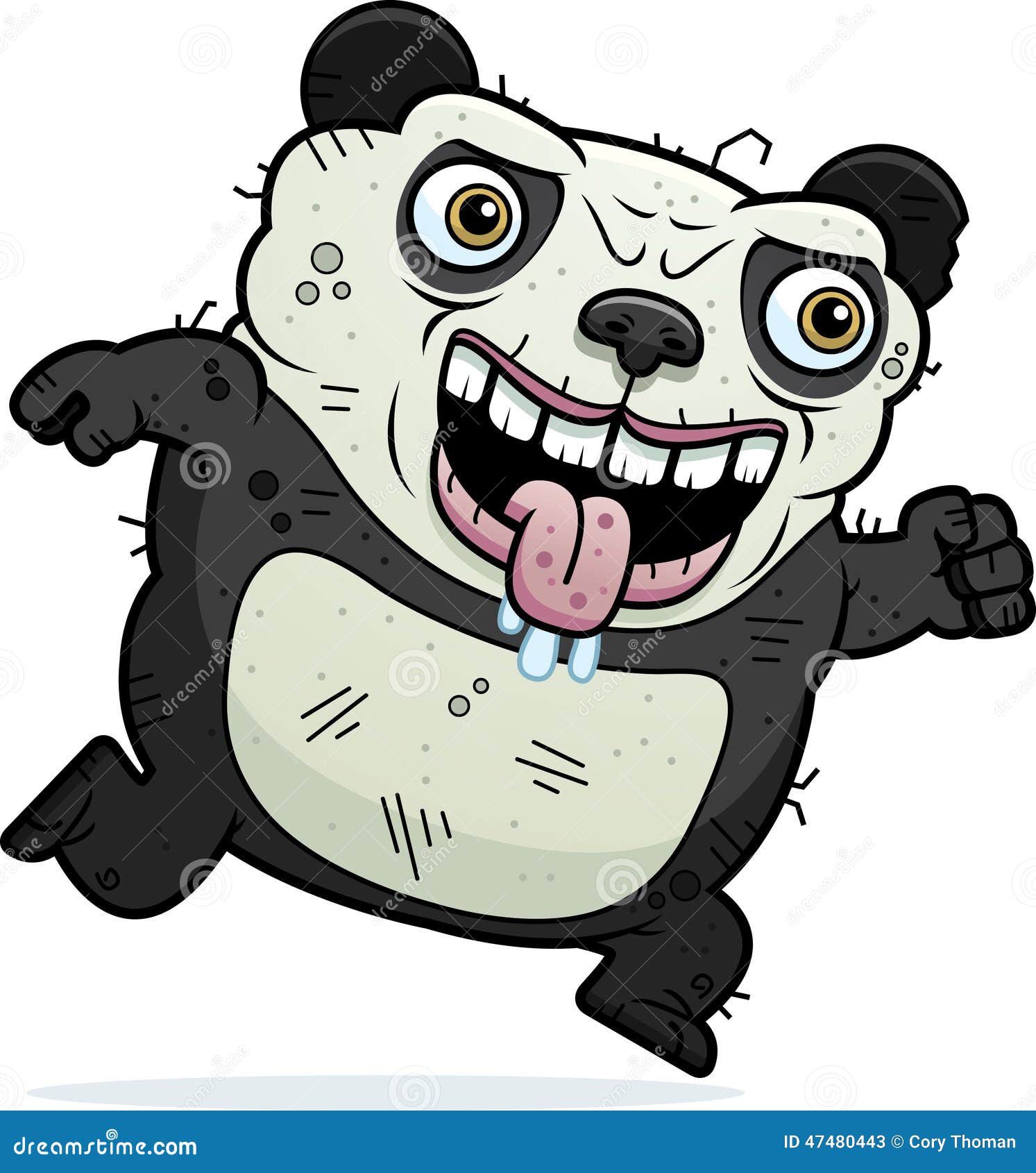 Ugly Panda Running stock vector. Illustration of stinky - 47480443