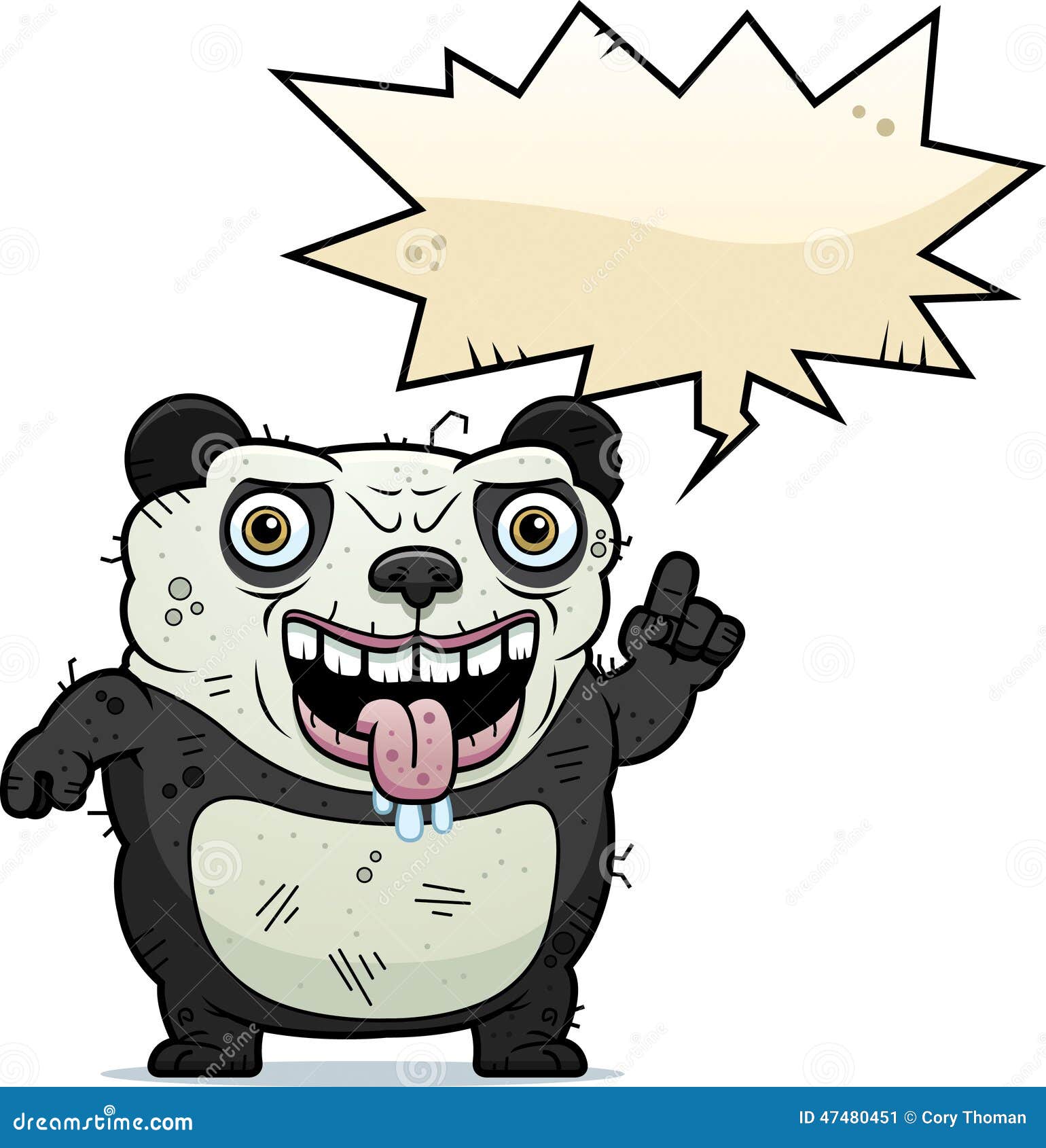 Ugly Panda Talking stock vector. Illustration of word - 47480451