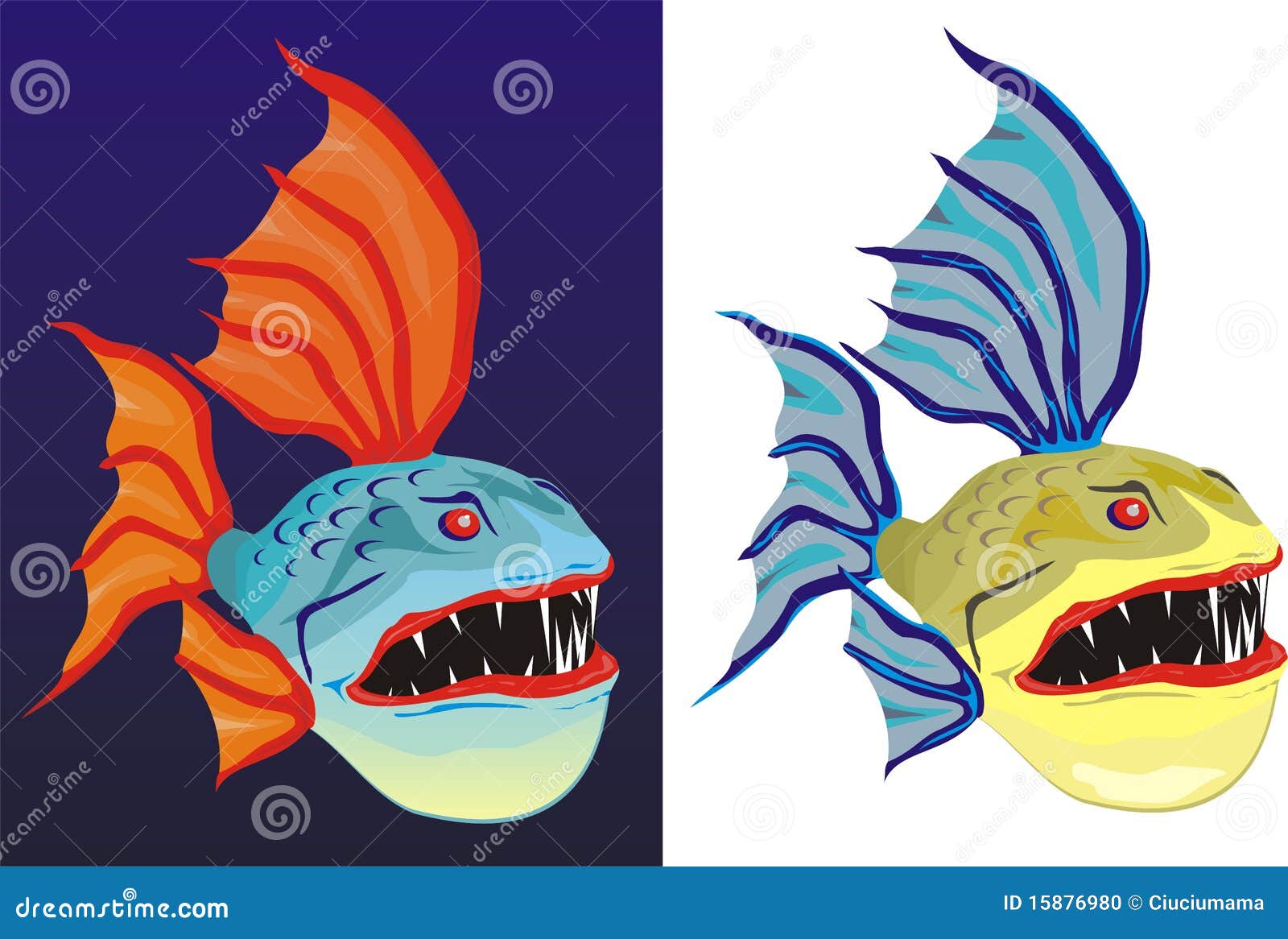 Scary Fish Stock Photo | CartoonDealer.com #76543152