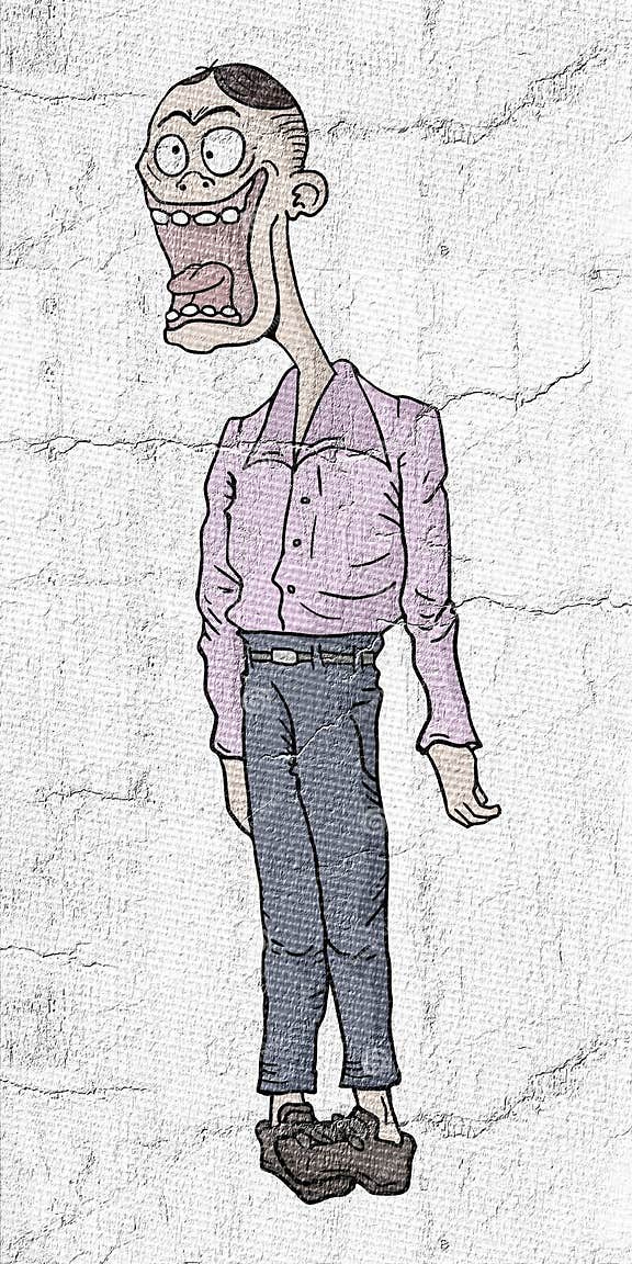 Ugly tall man stock illustration. Illustration of creative - 140803651