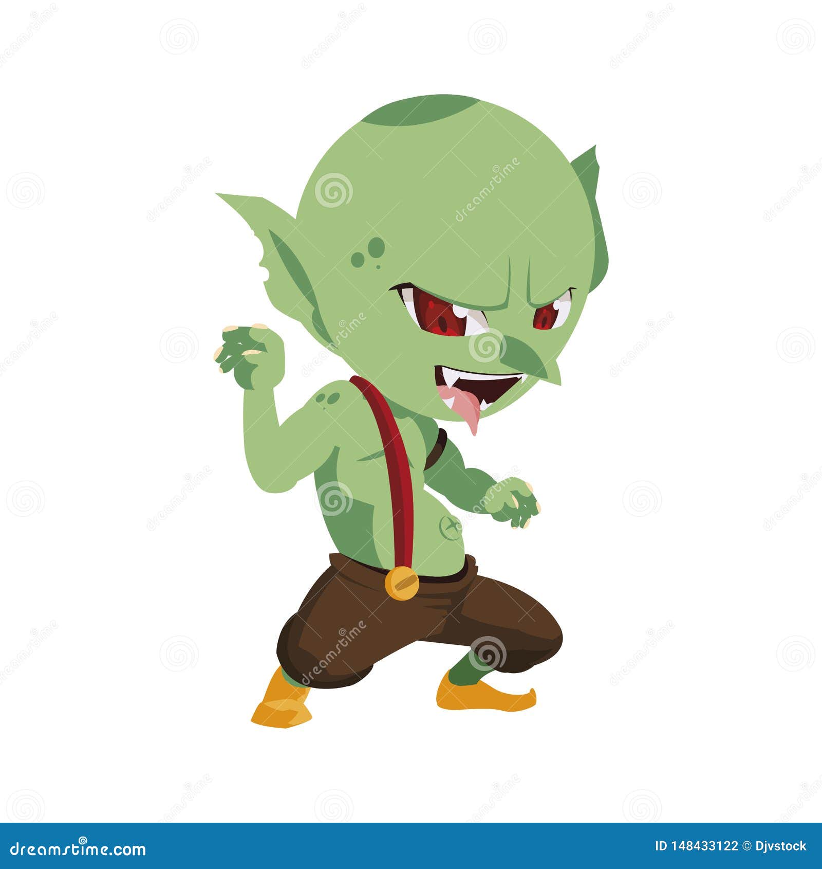 Ugly troll magic character stock illustration. Illustration of ...
