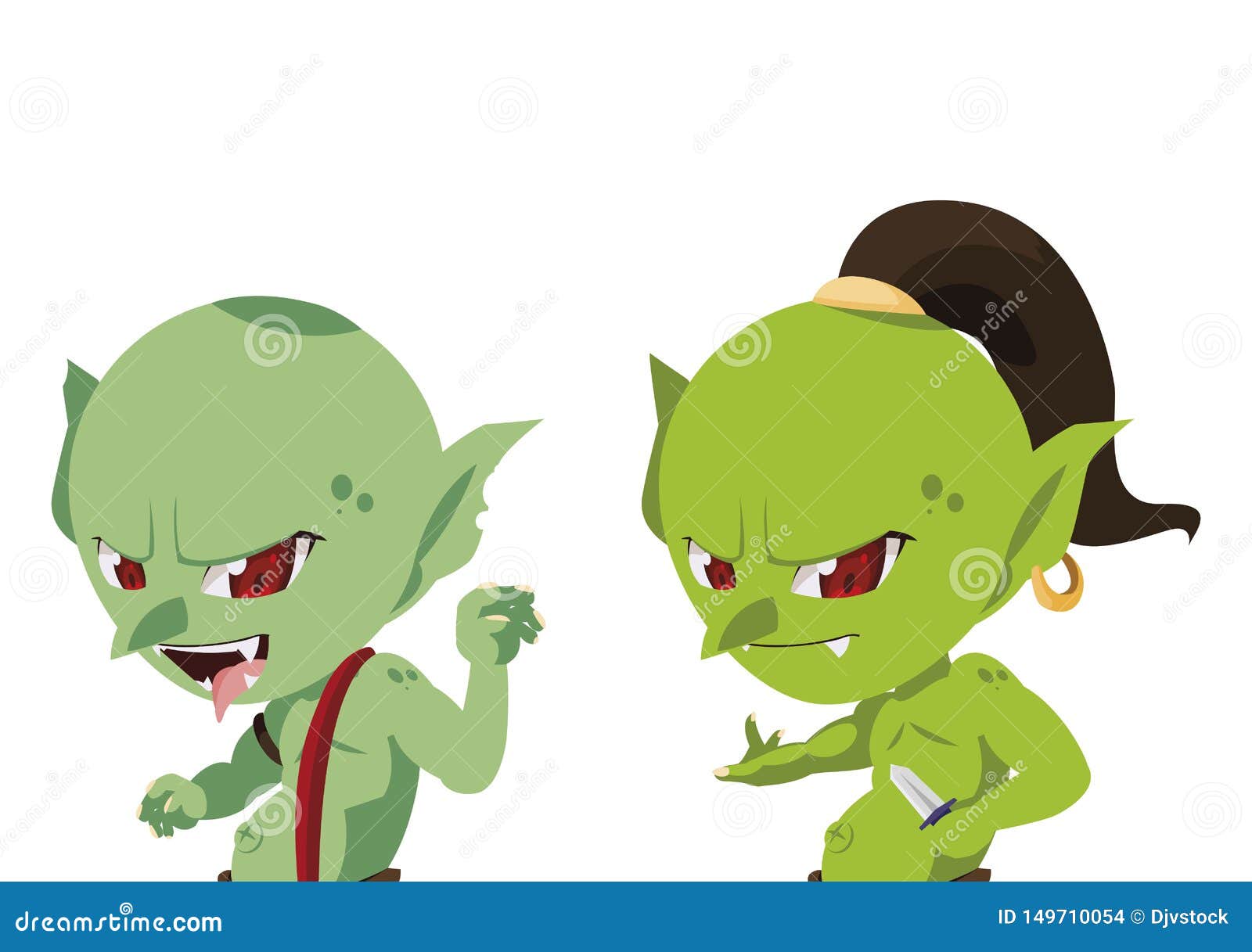 Ugly Trolls Magic Characters Vector Ilustration Stock Illustration ...