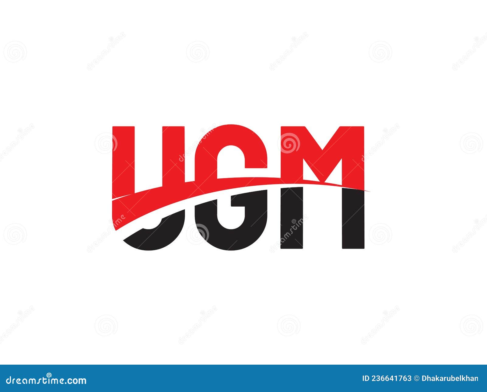 UGM Letter Initial Logo Design Vector Illustration Stock Image - Image ...