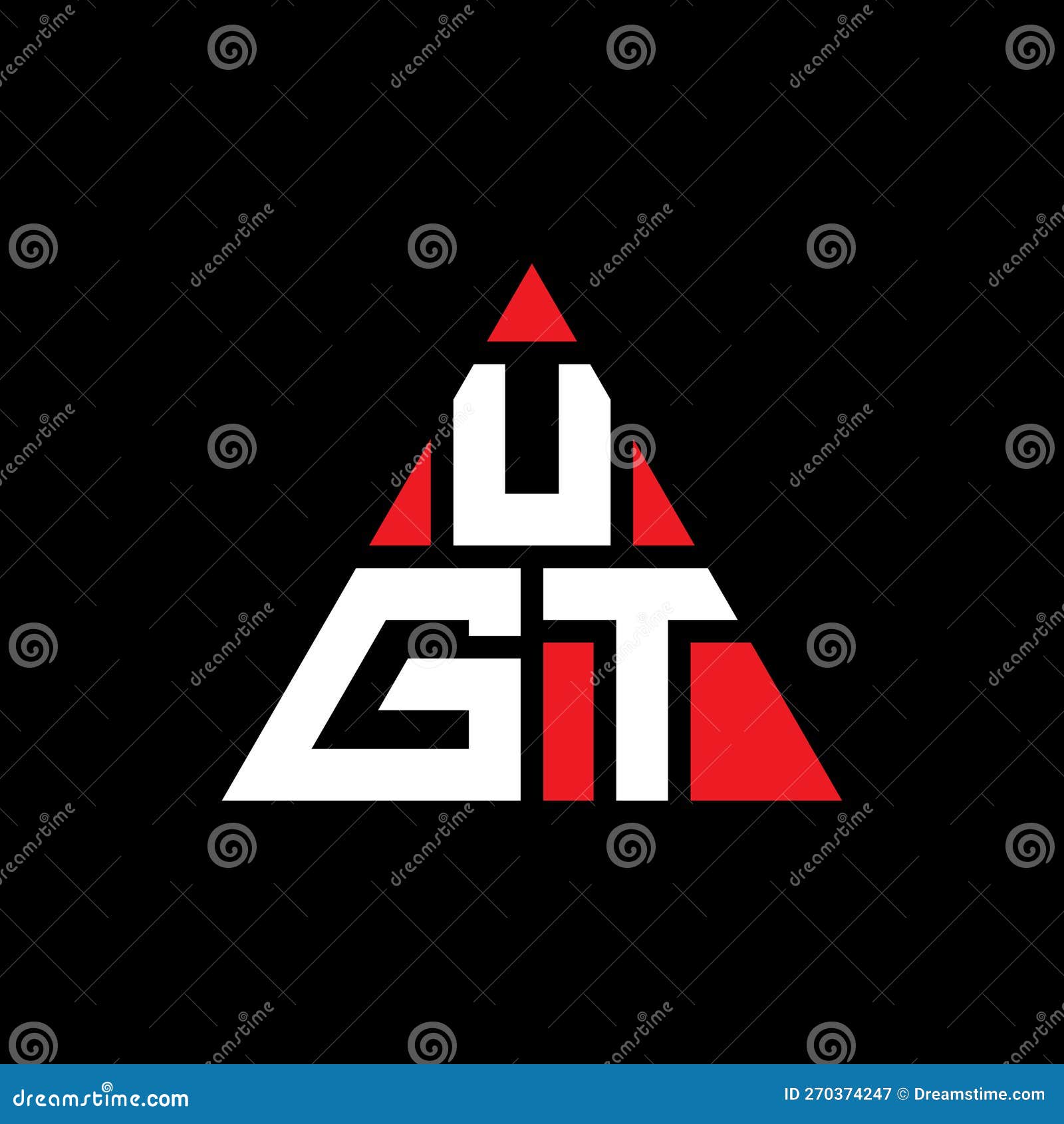 UGT Triangle Letter Logo Design with Triangle Shape. UGT Triangle Logo ...