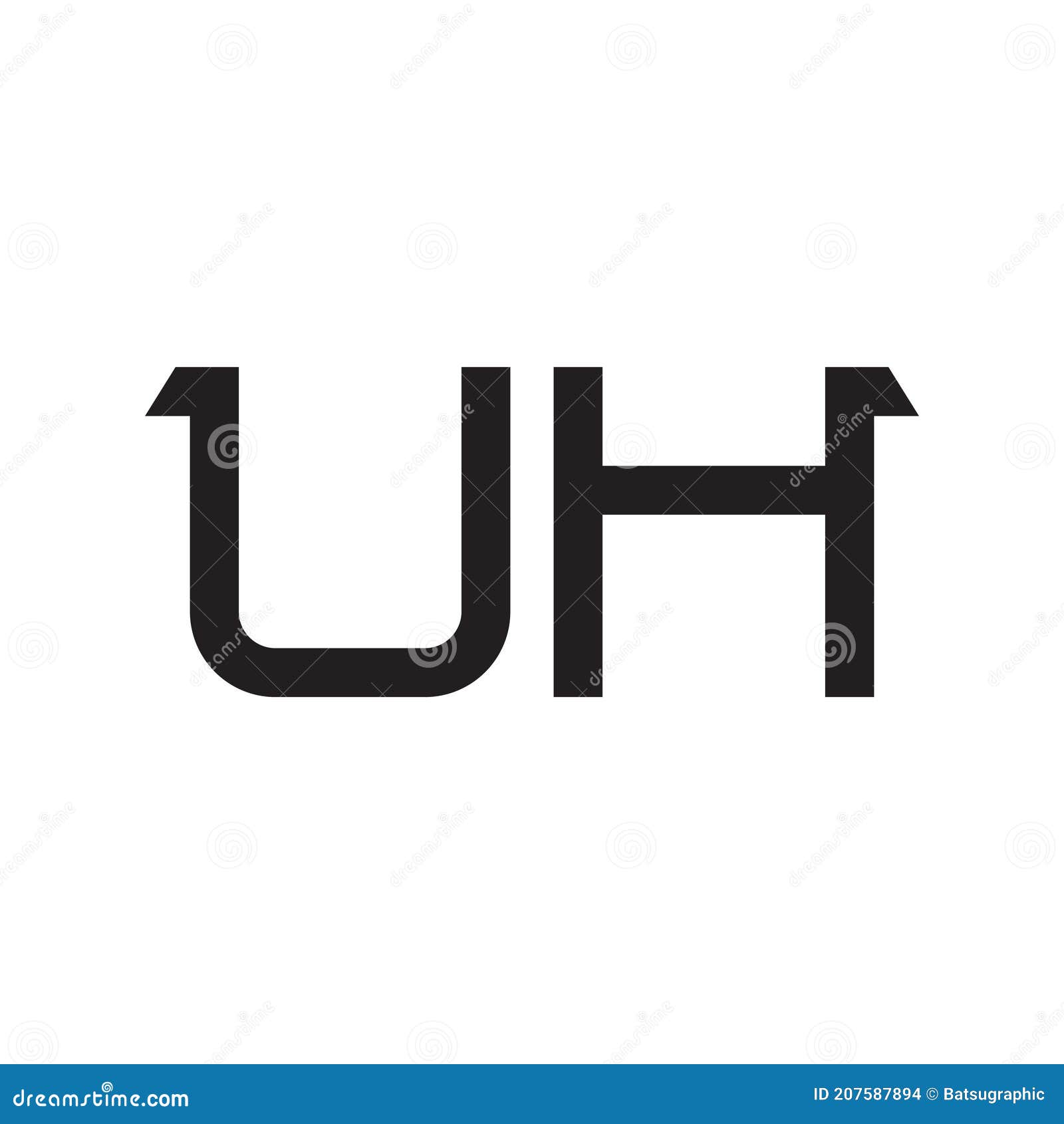 Uh Initial Letter Vector Logo Icon Stock Vector - Illustration of ...
