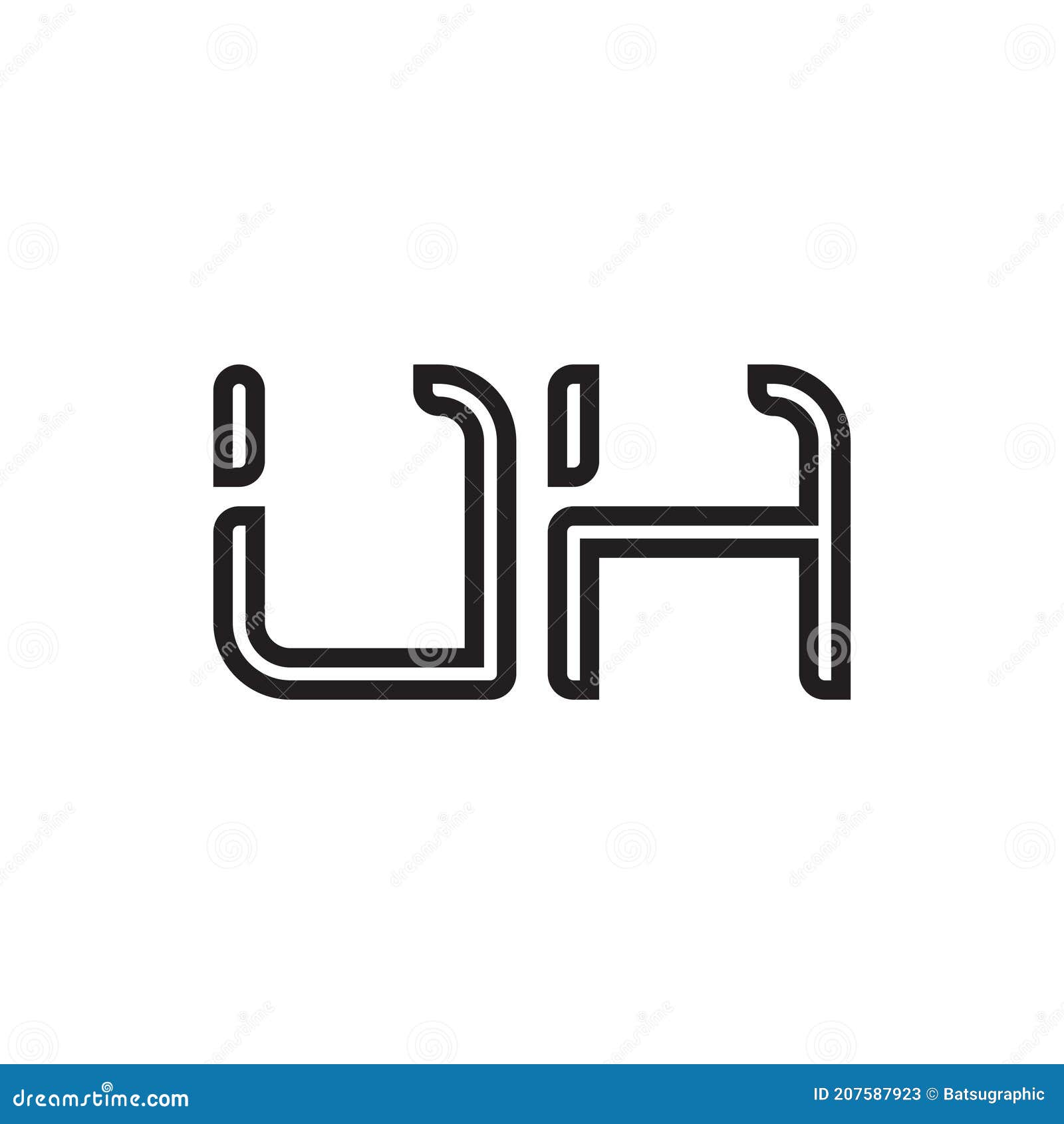 Uh Initial Letter Vector Logo Icon Stock Vector - Illustration of ...