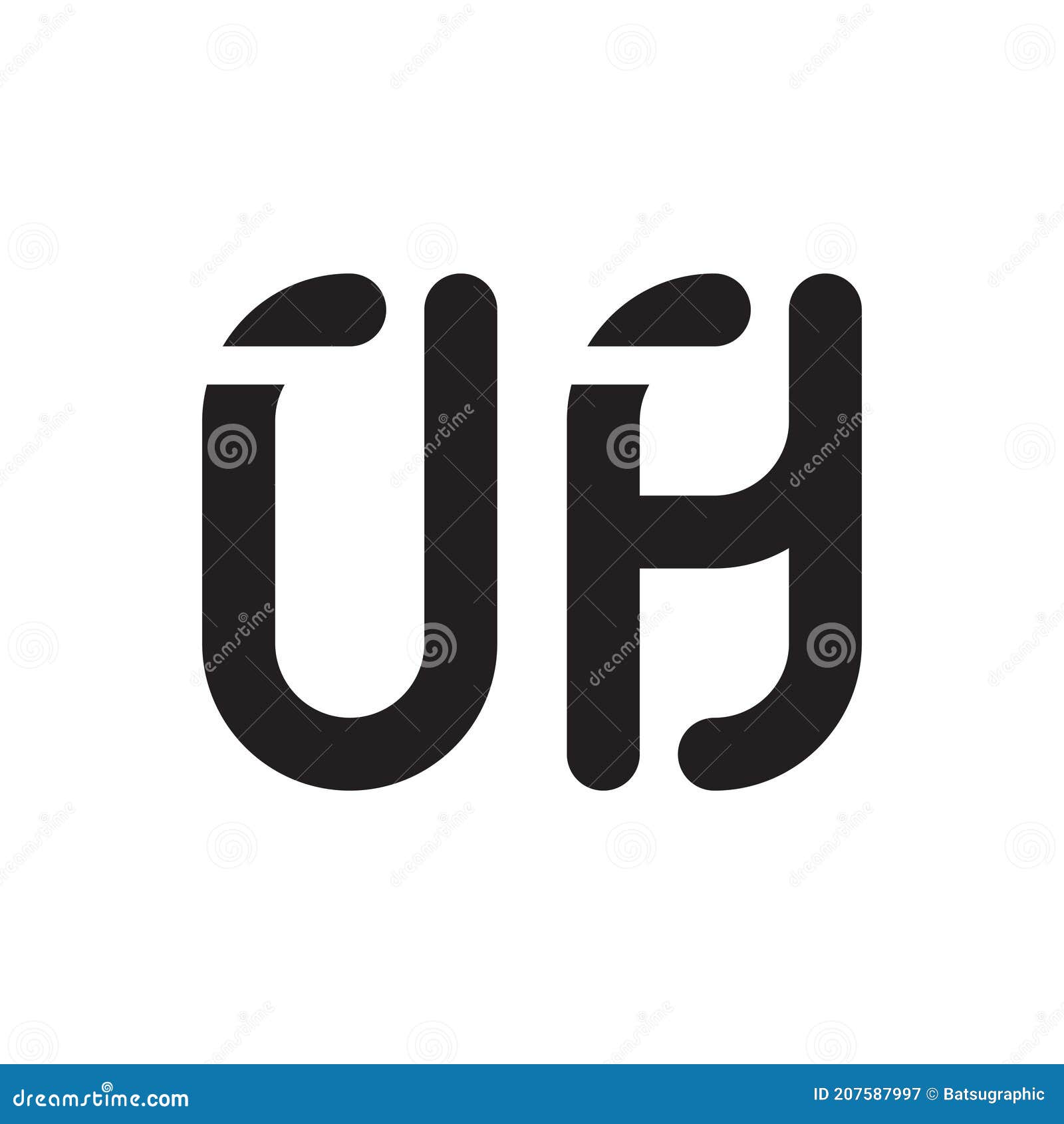 Uh Initial Letter Vector Logo Icon Stock Vector - Illustration of ...