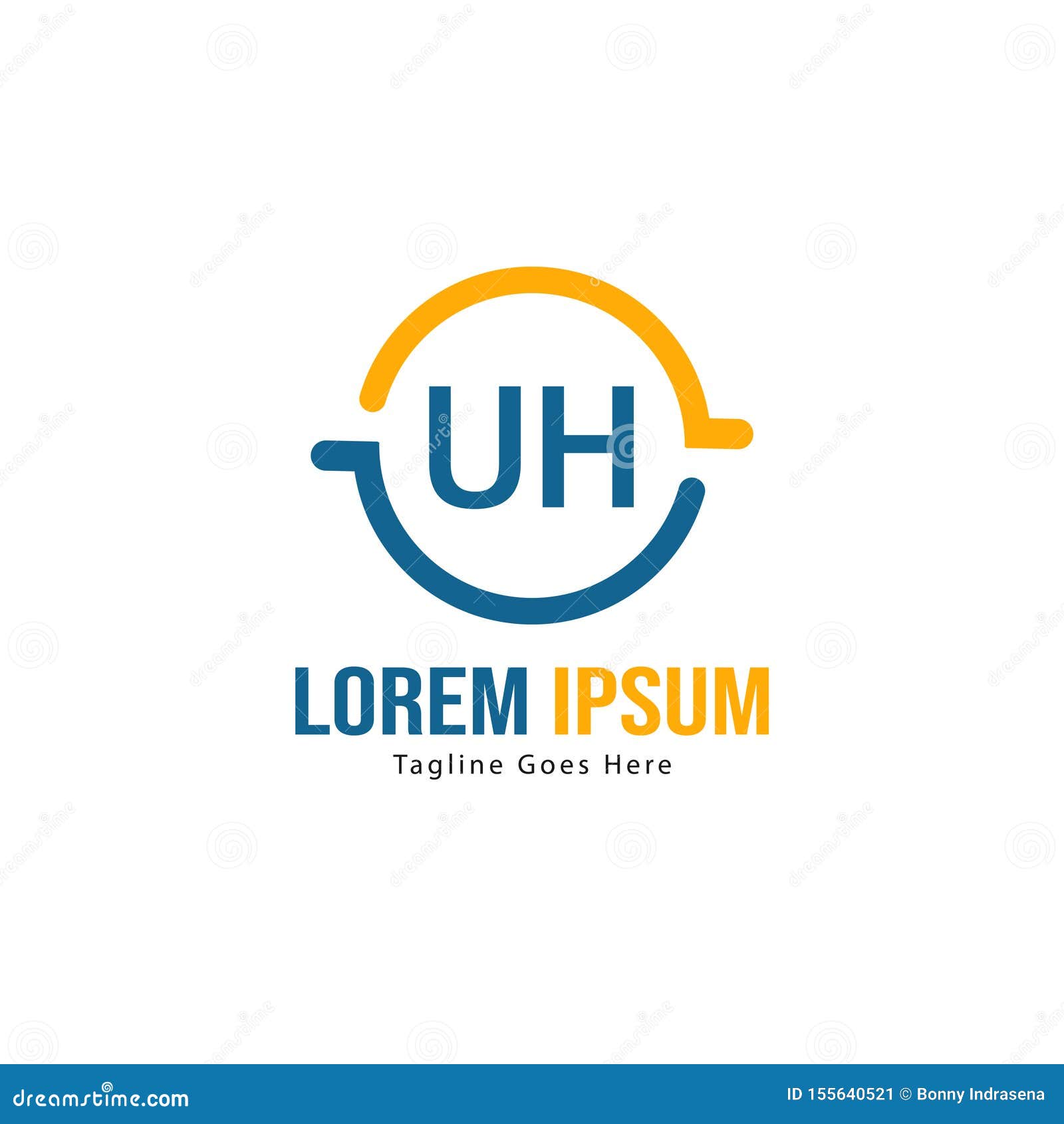 UH Letter Logo Design. Creative Modern UH Letters Icon Illustration ...