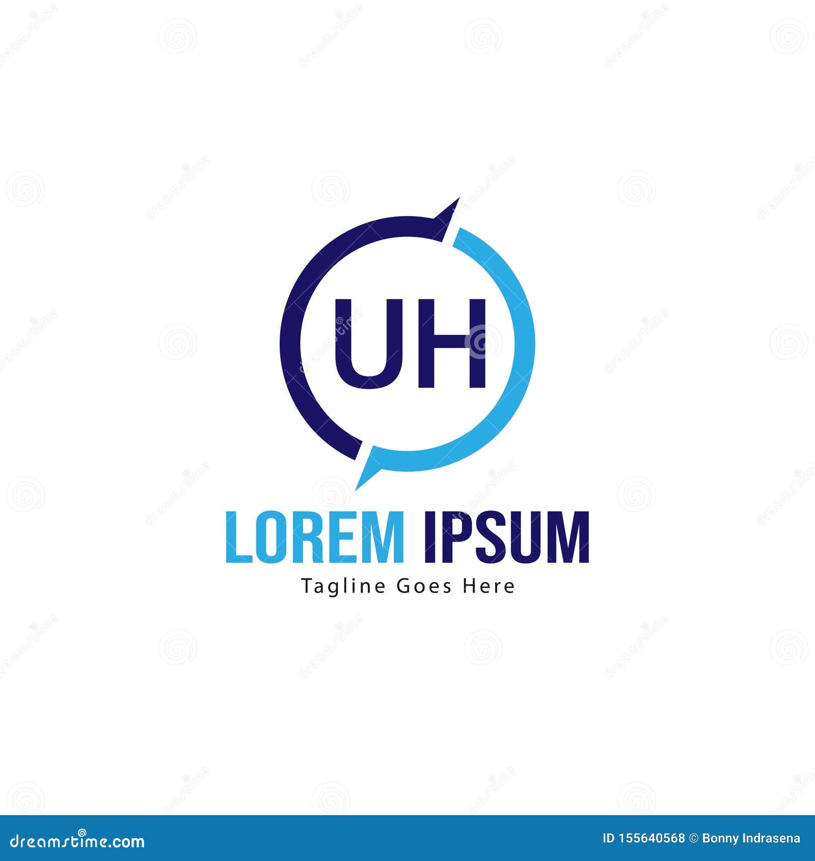 UH Letter Logo Design. Creative Modern UH Letters Icon Illustration ...