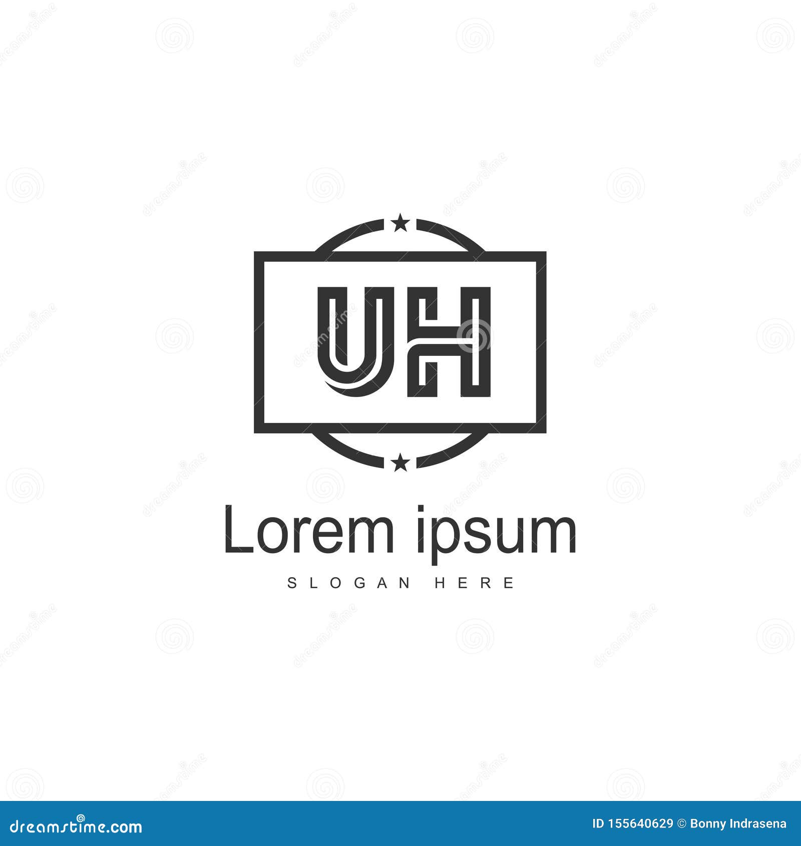 UH Letter Logo Design. Creative Modern UH Letters Icon Illustration ...
