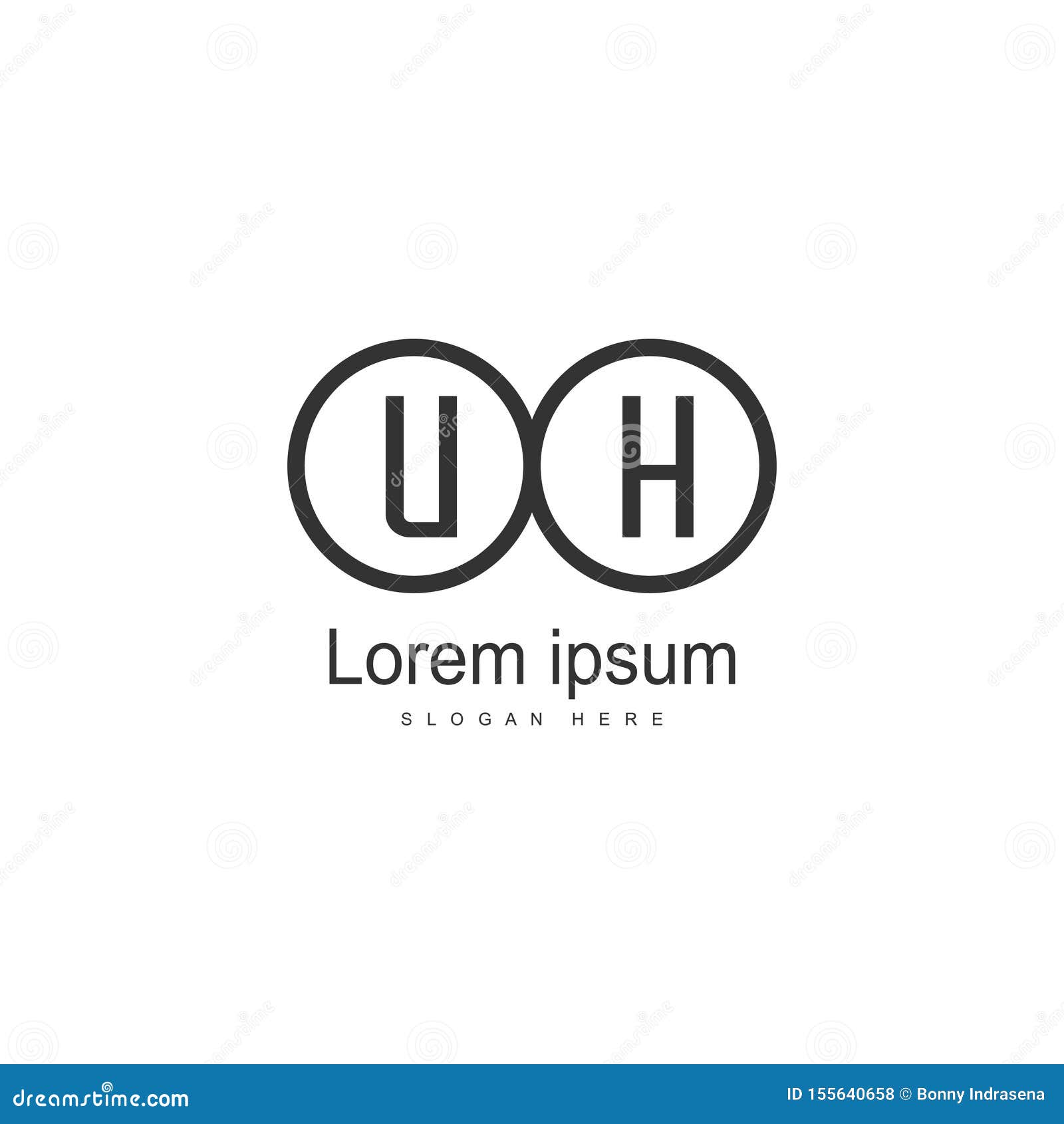 UH Letter Logo Design. Creative Modern UH Letters Icon Illustration ...