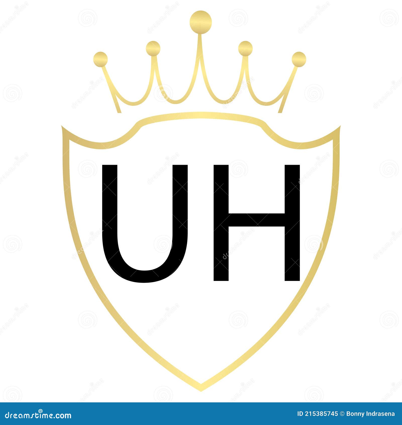 UH Letter Logo Design with Simple Style Stock Illustration ...