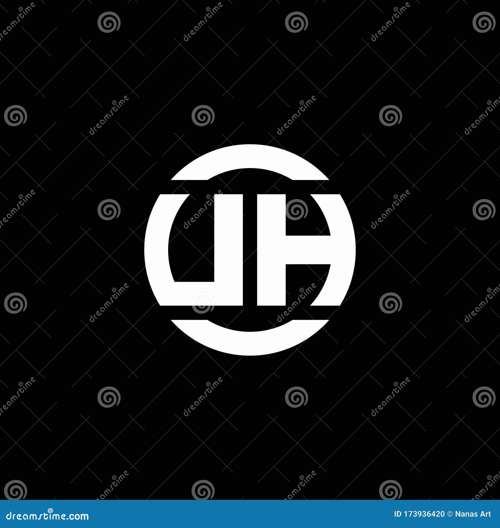 UH Logo Monogram Isolated on Circle Element Design Template Stock ...