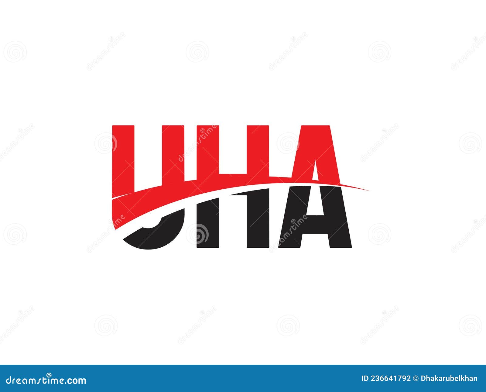 UHA Letter Initial Logo Design Vector Illustration Stock Vector ...