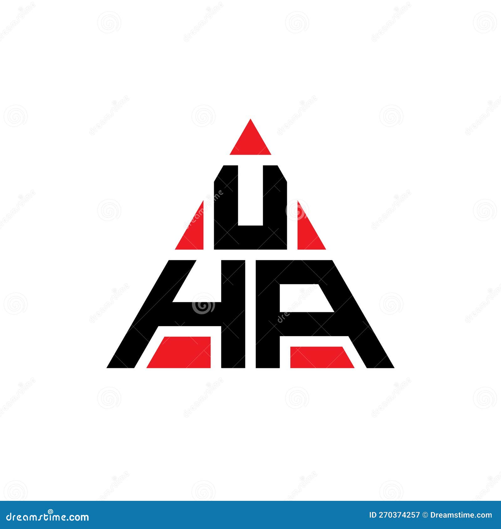 UHA Triangle Letter Logo Design with Triangle Shape. UHA Triangle Logo ...