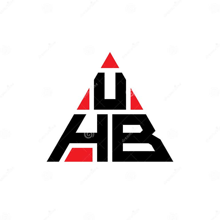 UHB Triangle Letter Logo Design with Triangle Shape. UHB Triangle Logo ...
