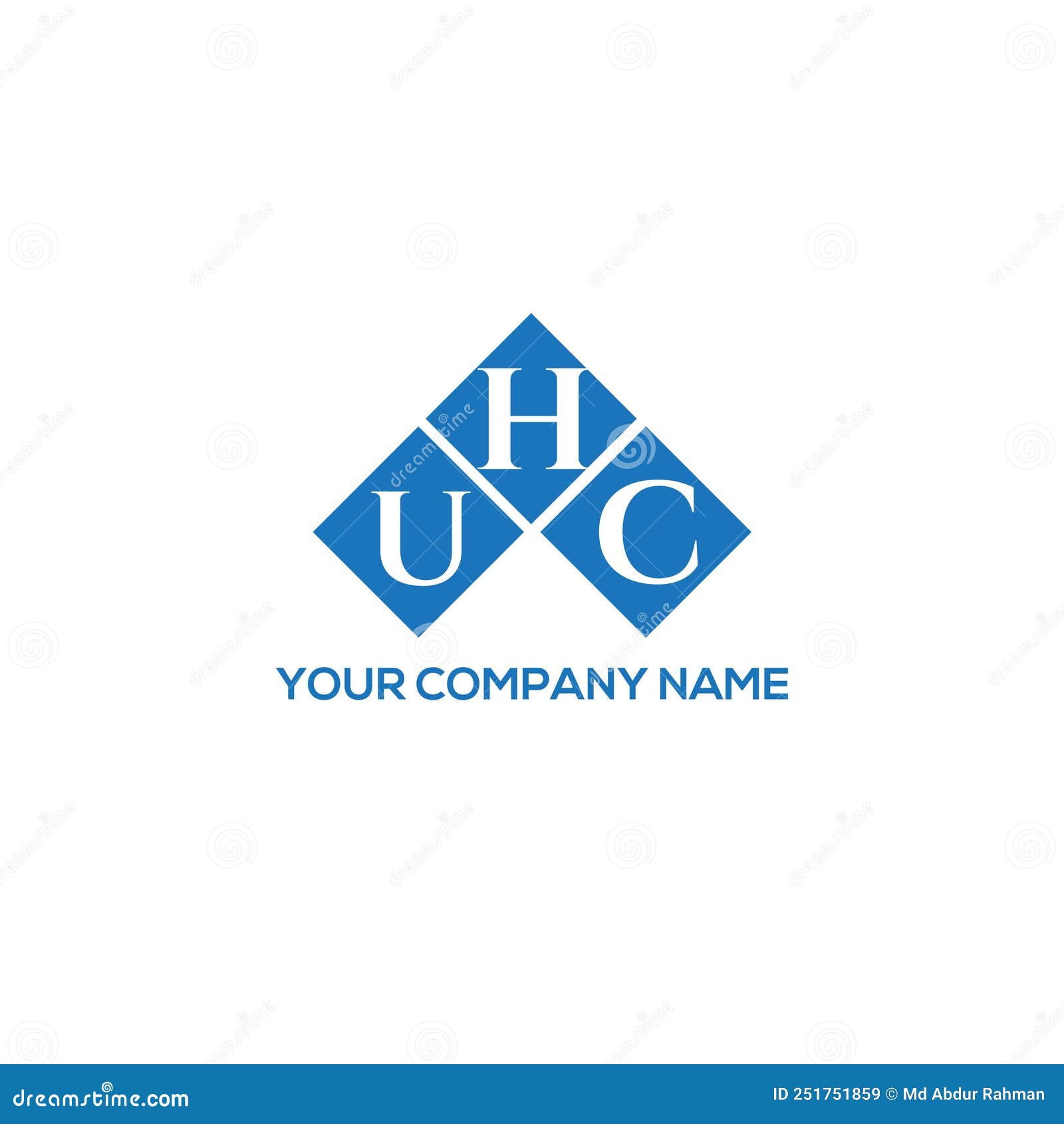 UHC Letter Logo Design on WHITE Background. UHC Creative Initials ...