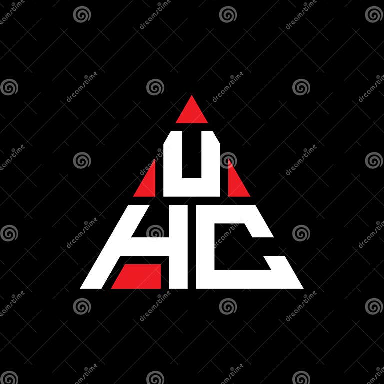 UHC Triangle Letter Logo Design with Triangle Shape. UHC Triangle Logo ...