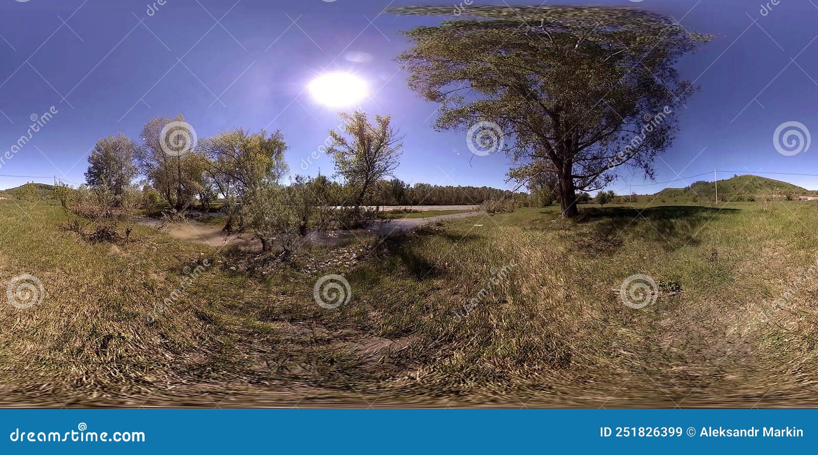 UHD 4K 360 VR Virtual Reality of a River Flows Over Rocks in Beautiful ...