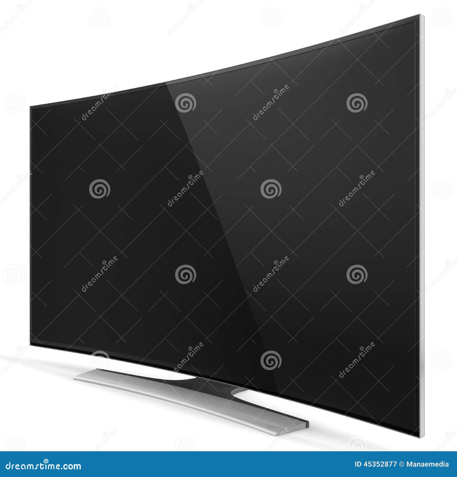 UHD Smart Tv with Curved Screen Stock Illustration - Illustration of ...