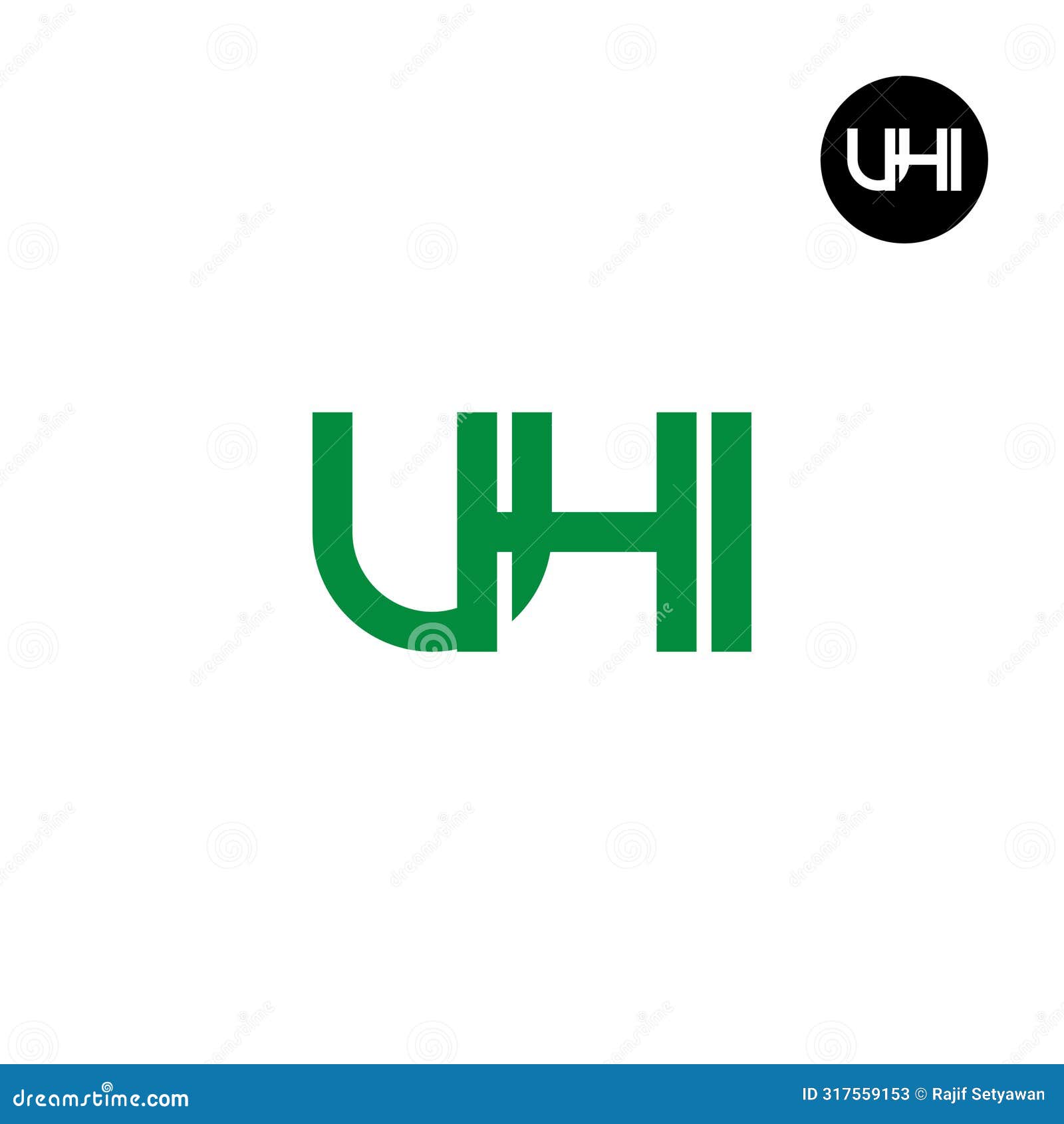 UHI Logo Letter Monogram Design Stock Illustration - Illustration of ...