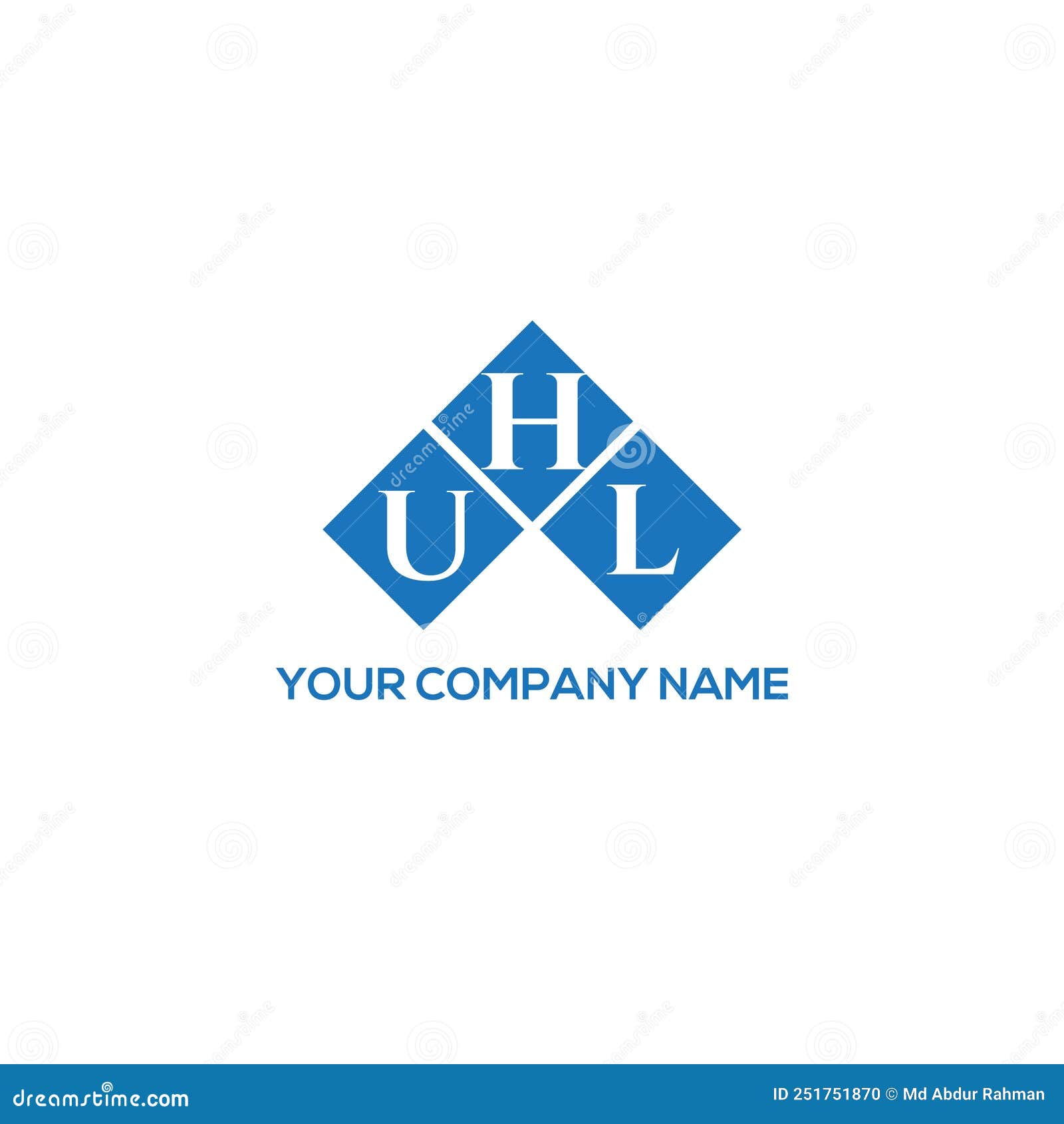 UHL Letter Logo Design on WHITE Background. UHL Creative Initials ...