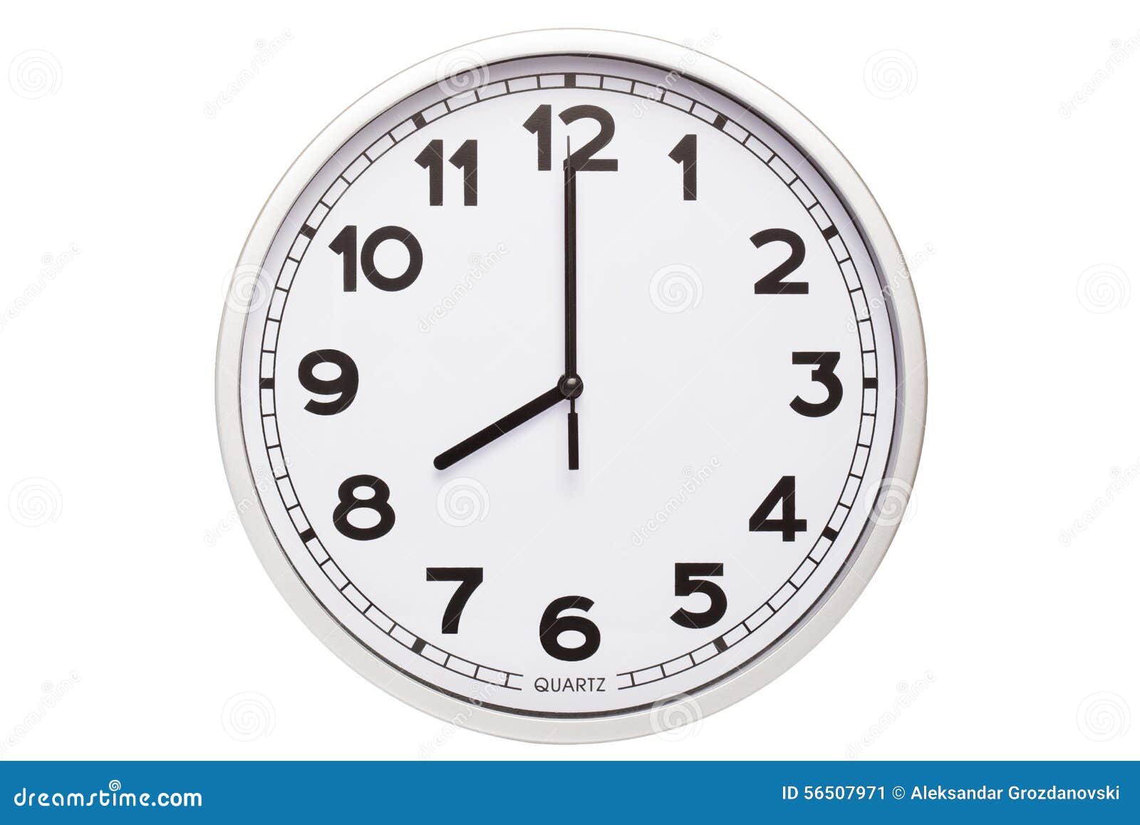 Uhr, acht O-Uhr stockbild. Bild von hände, sonderkommando - 56507971