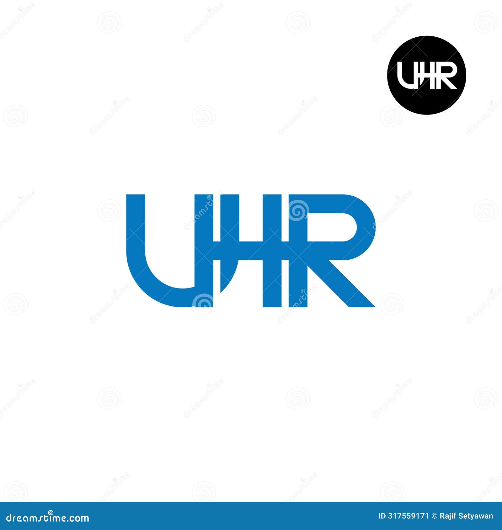 UHR Logo Letter Monogram Design Stock Illustration - Illustration of ...