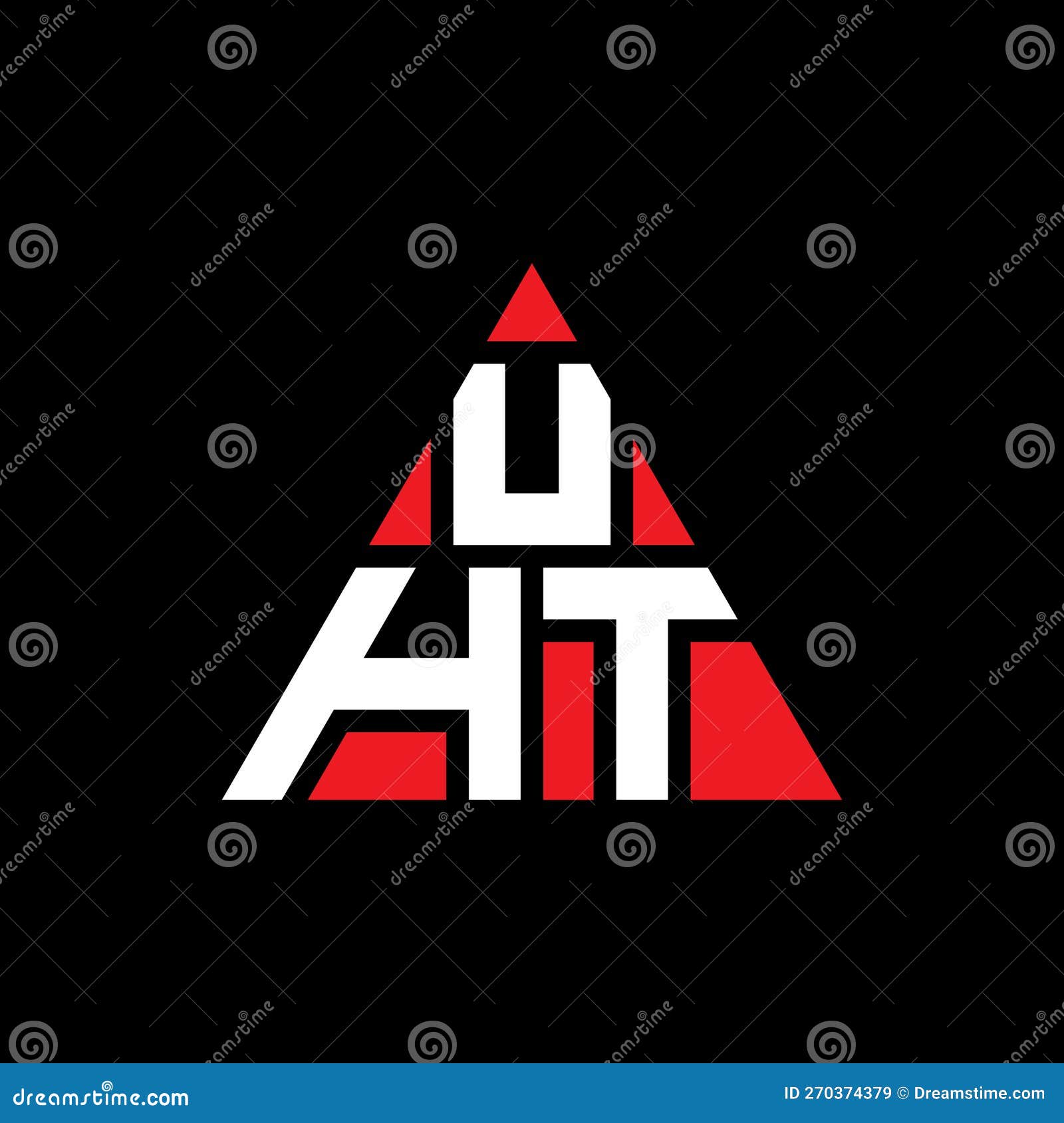 UHT Triangle Letter Logo Design with Triangle Shape. UHT Triangle Logo ...
