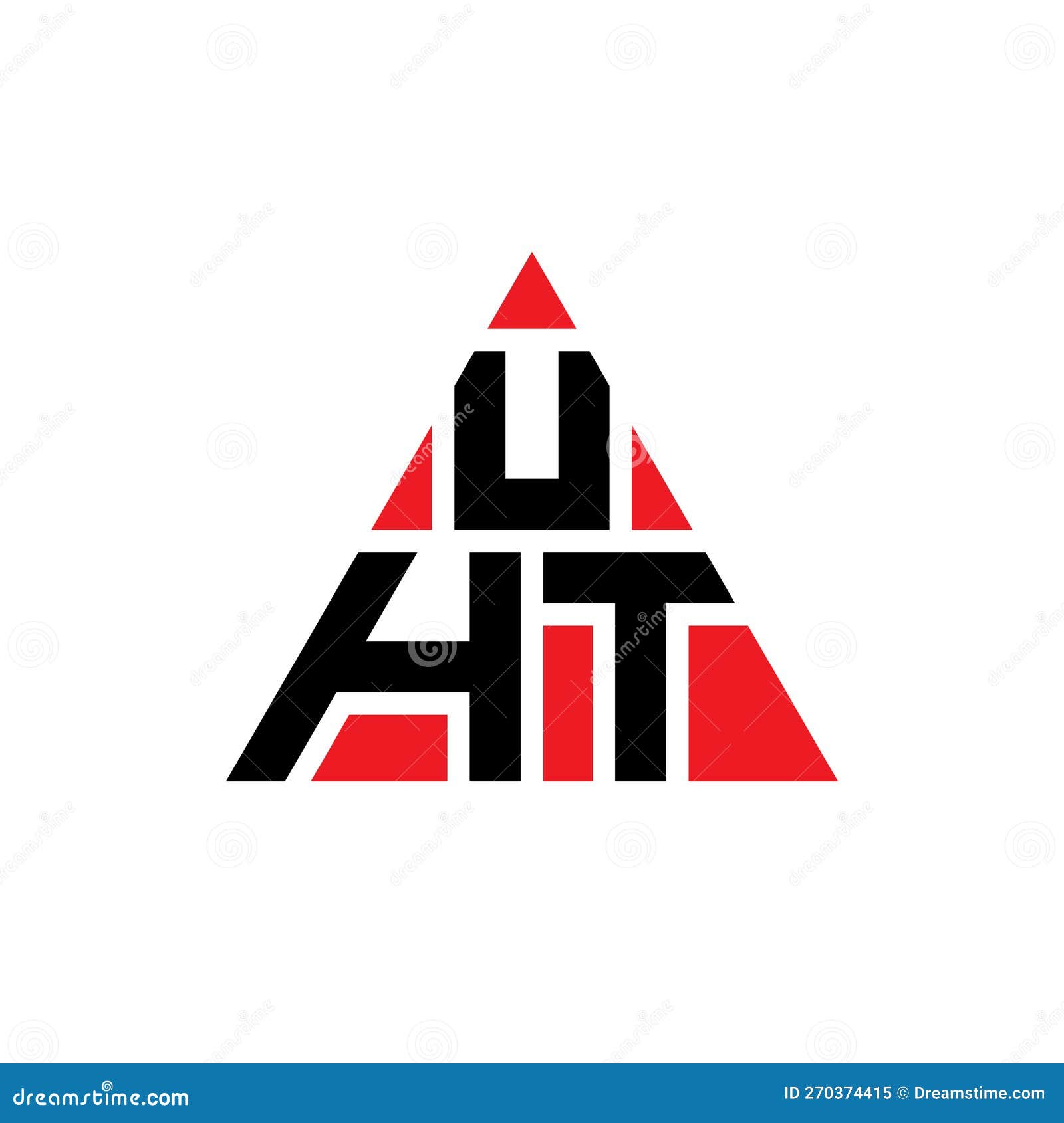 UHT Triangle Letter Logo Design With Triangle Shape. UHT Triangle Logo ...