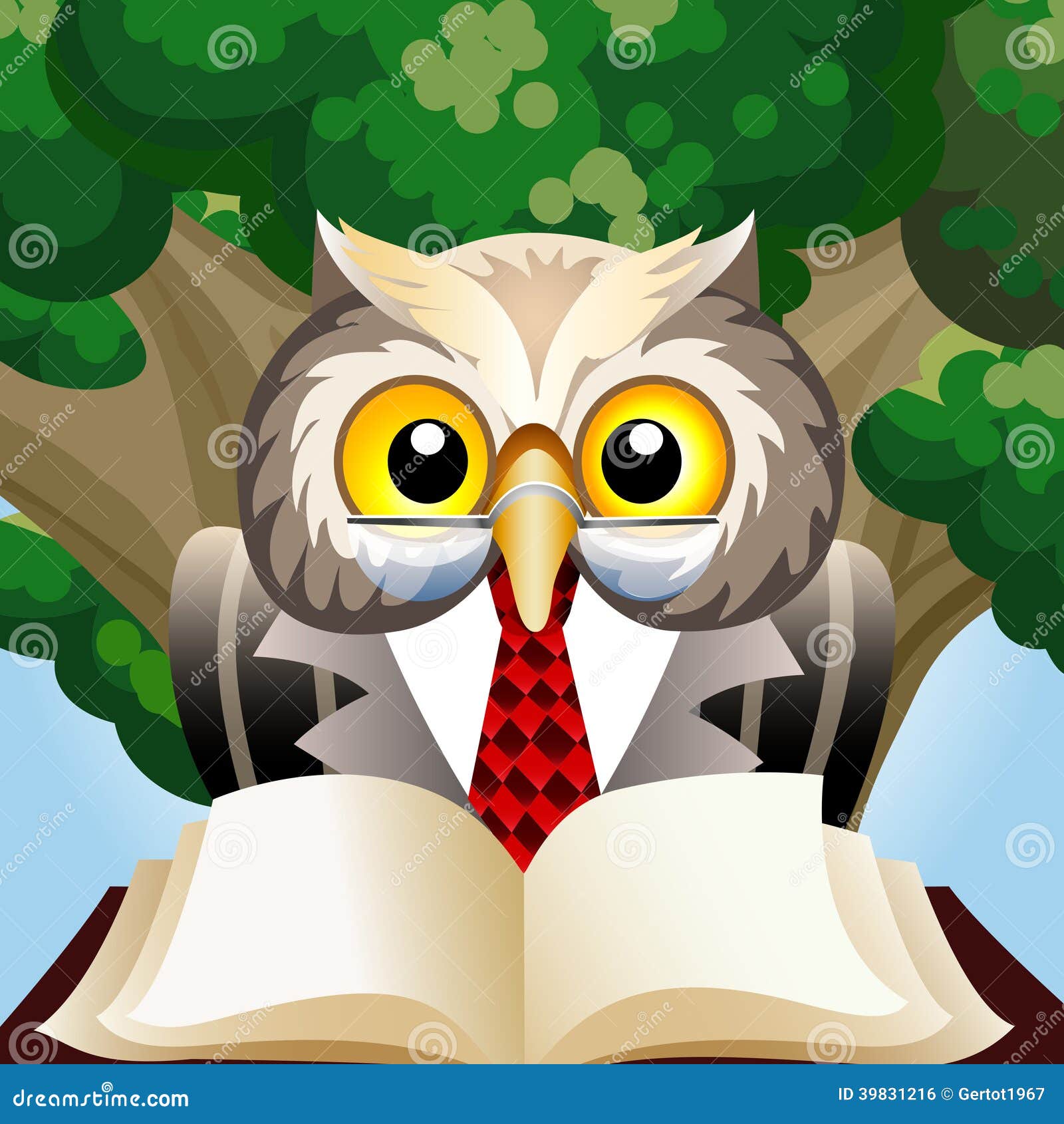 Uhu vektor abbildung. Illustration von tier, buch, gleichheit - 39831216