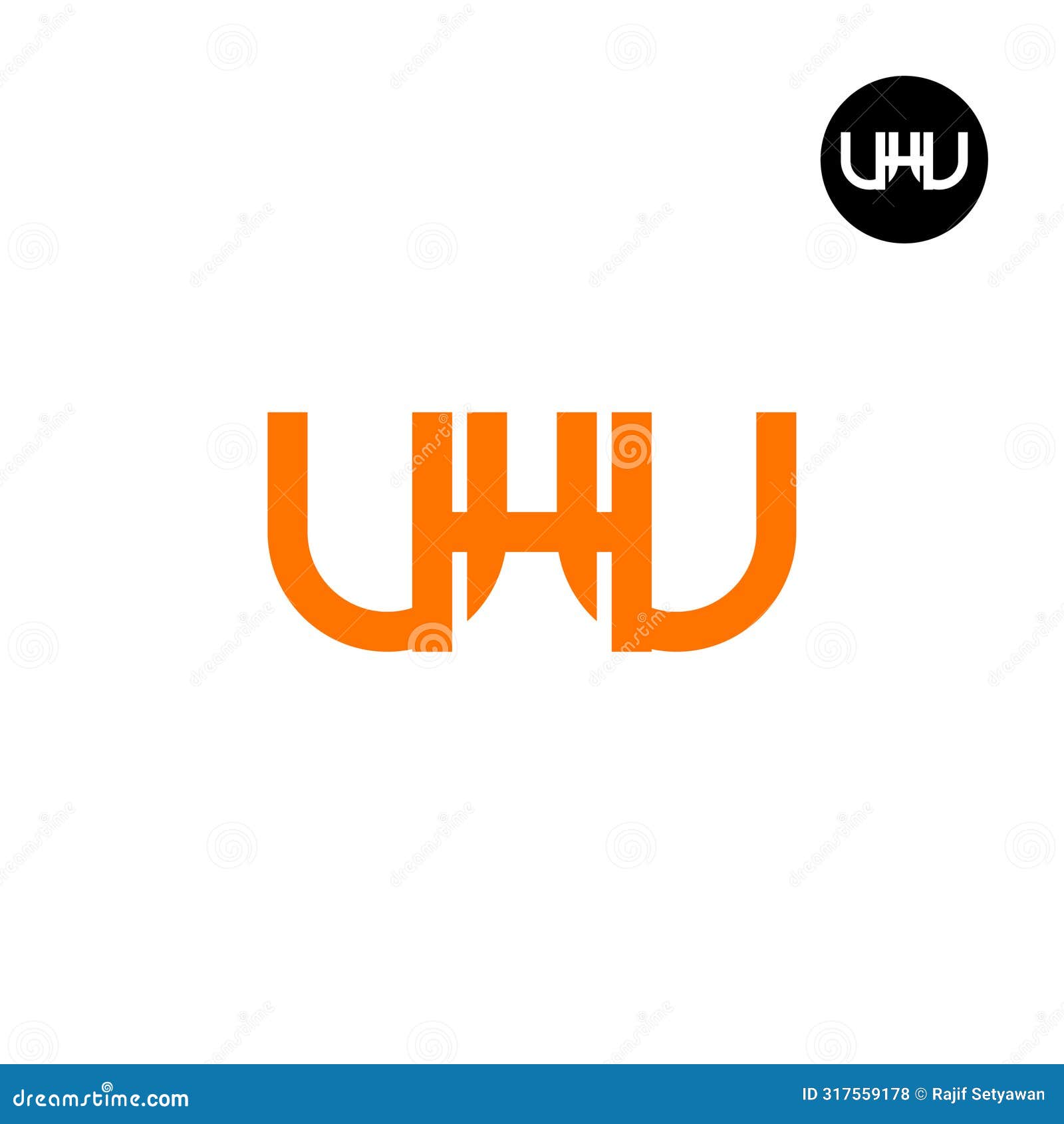 UHU Logo Letter Monogram Design Stock Illustration - Illustration of ...