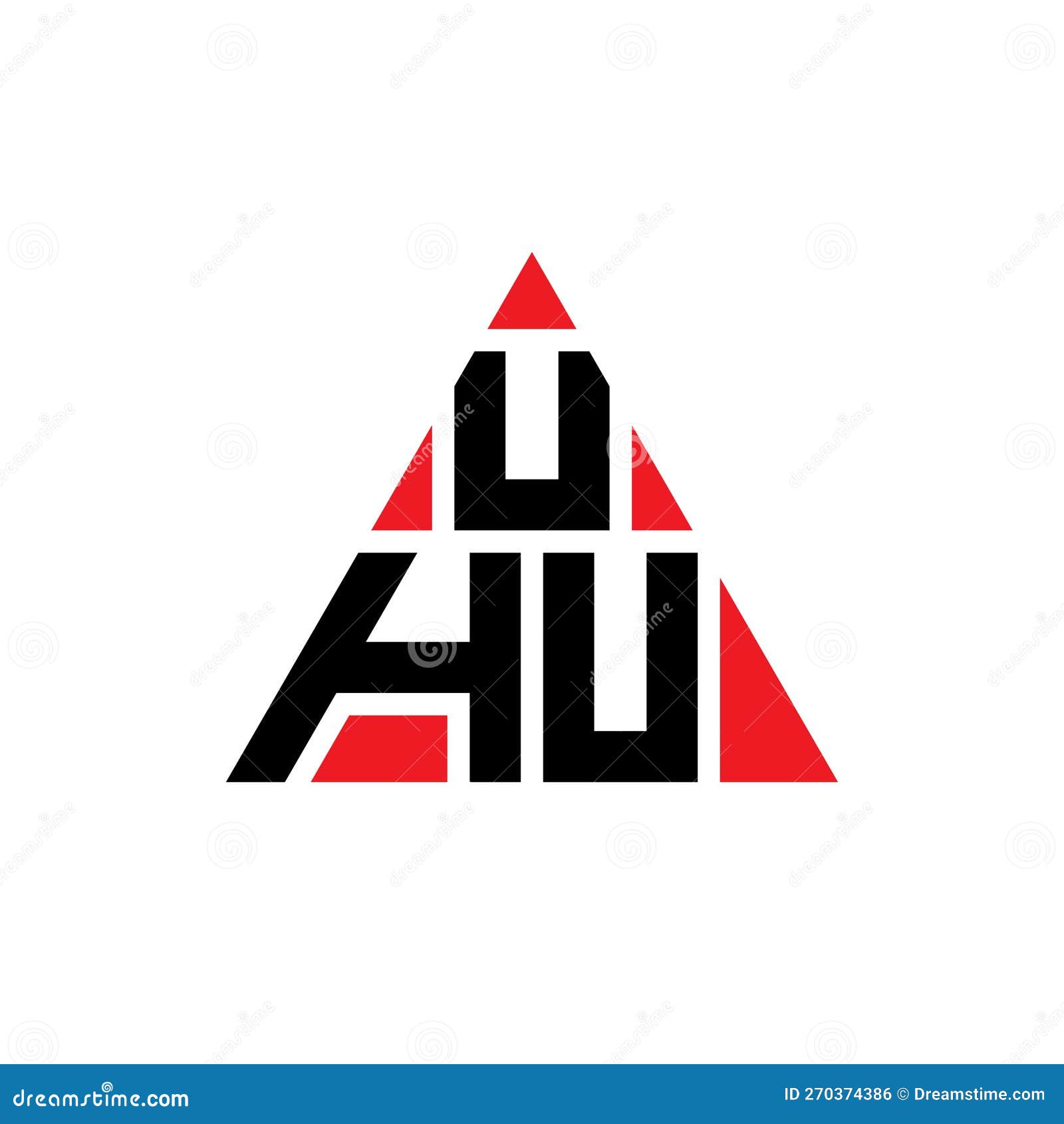 UHU Triangle Letter Logo Design with Triangle Shape. UHU Triangle Logo ...