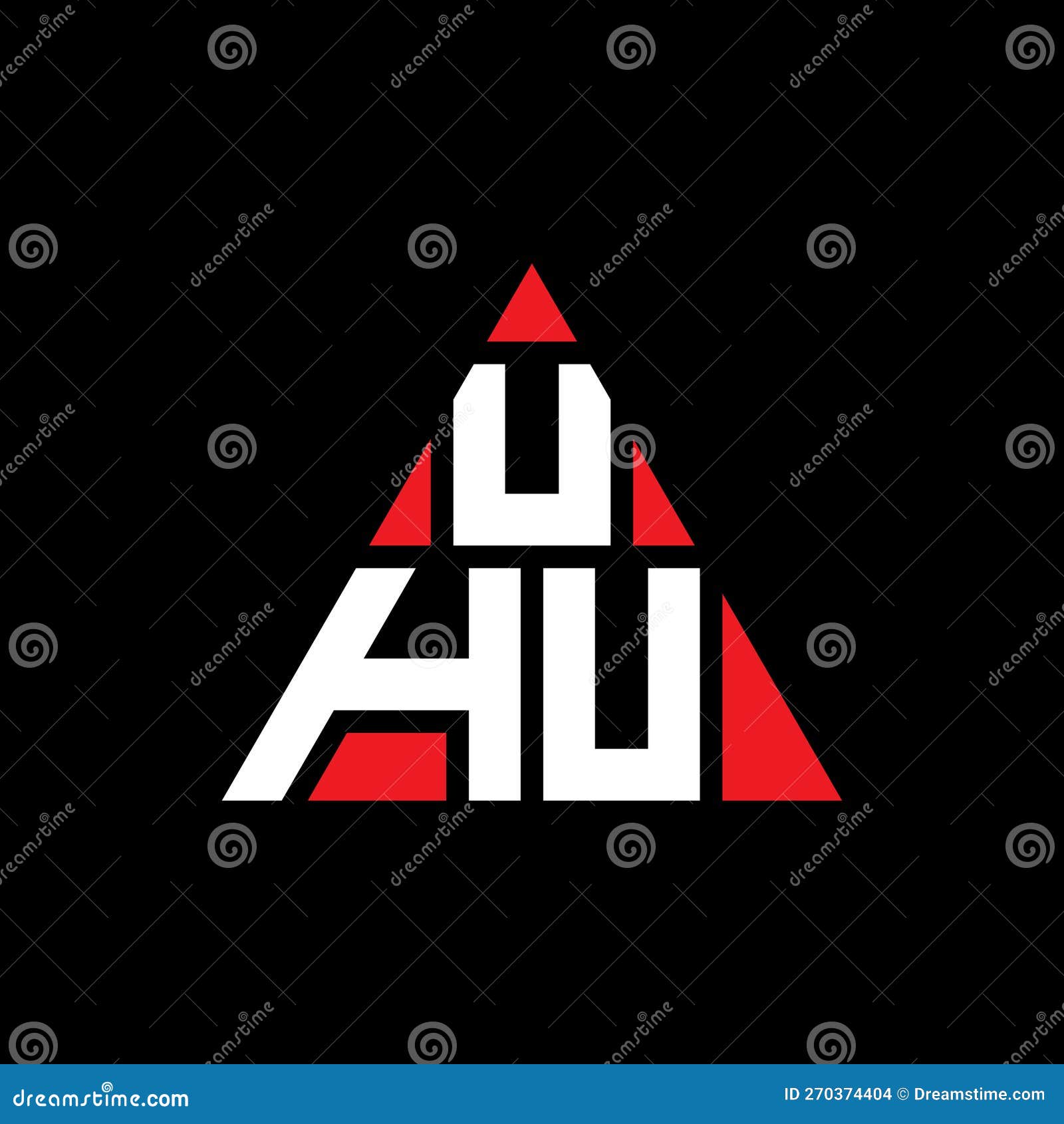 UHU Triangle Letter Logo Design with Triangle Shape. UHU Triangle Logo ...