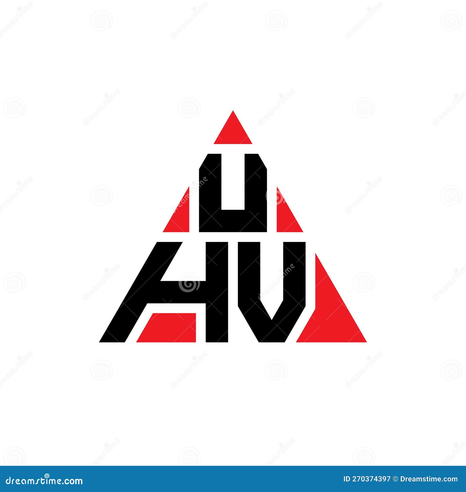UHV Triangle Letter Logo Design with Triangle Shape. UHV Triangle Logo Design Monogram Stock ...