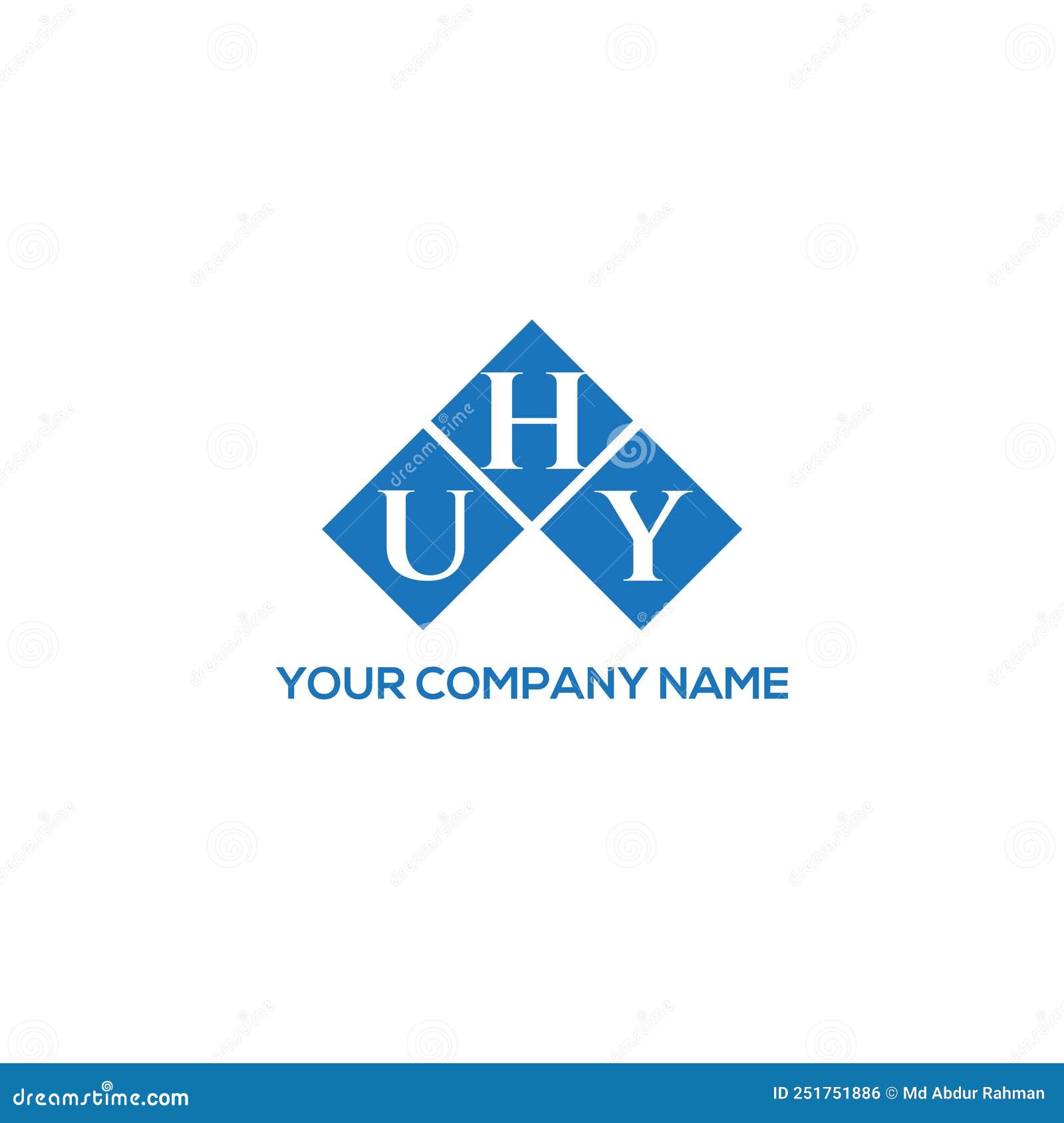 UHY Letter Logo Design on WHITE Background. UHY Creative Initials ...