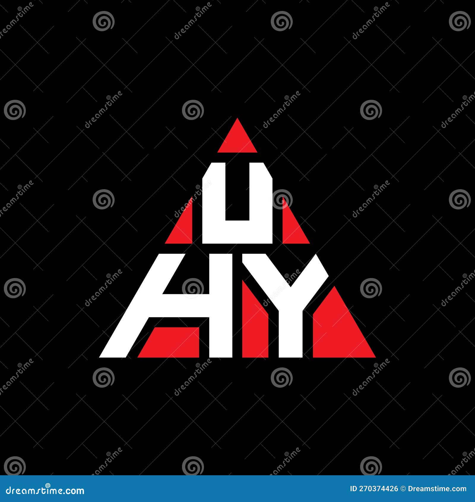 UHY Triangle Letter Logo Design with Triangle Shape. UHY Triangle Logo ...