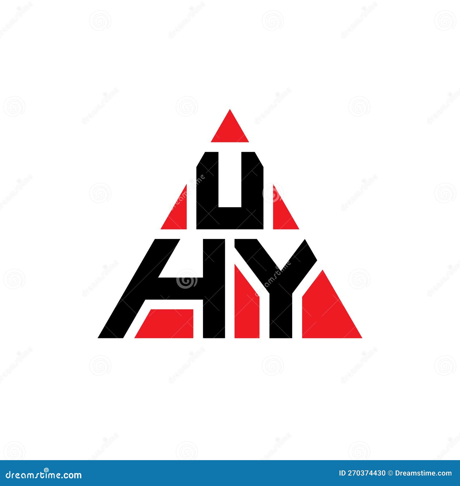 UHY Triangle Letter Logo Design with Triangle Shape. UHY Triangle Logo ...