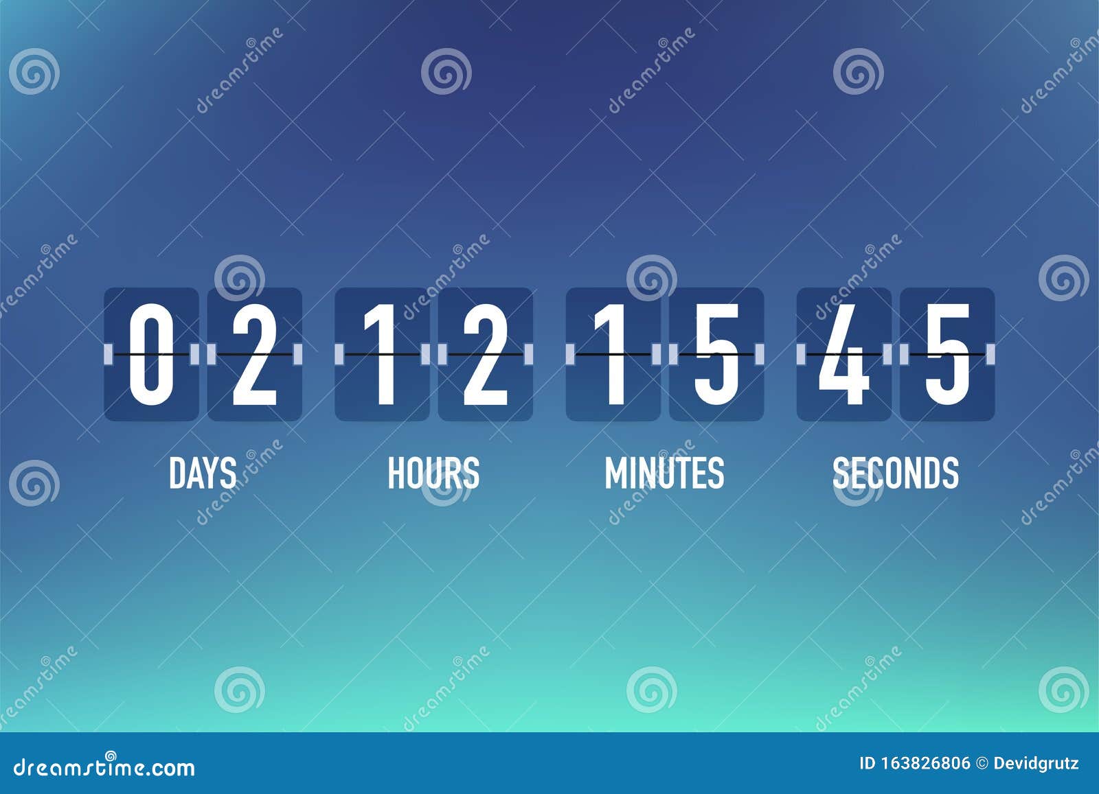Ui App Digital Count Down Circle Board Meter With Circle Time Pie Diagram Countdown Clock