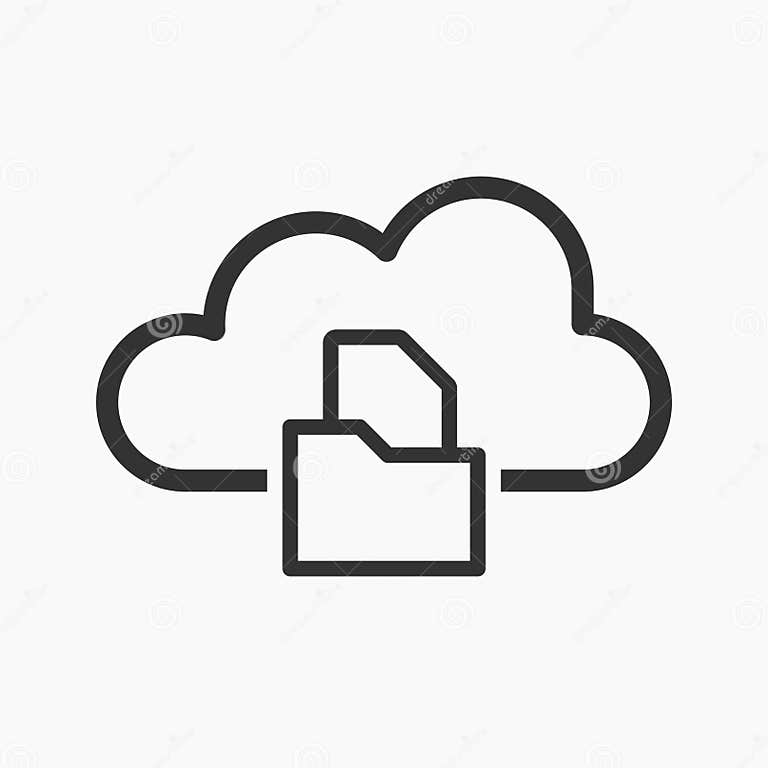 UI Backup Cloud for User Interface and UI Backup. Simple Illustration Icon Backup Storage Symbol ...