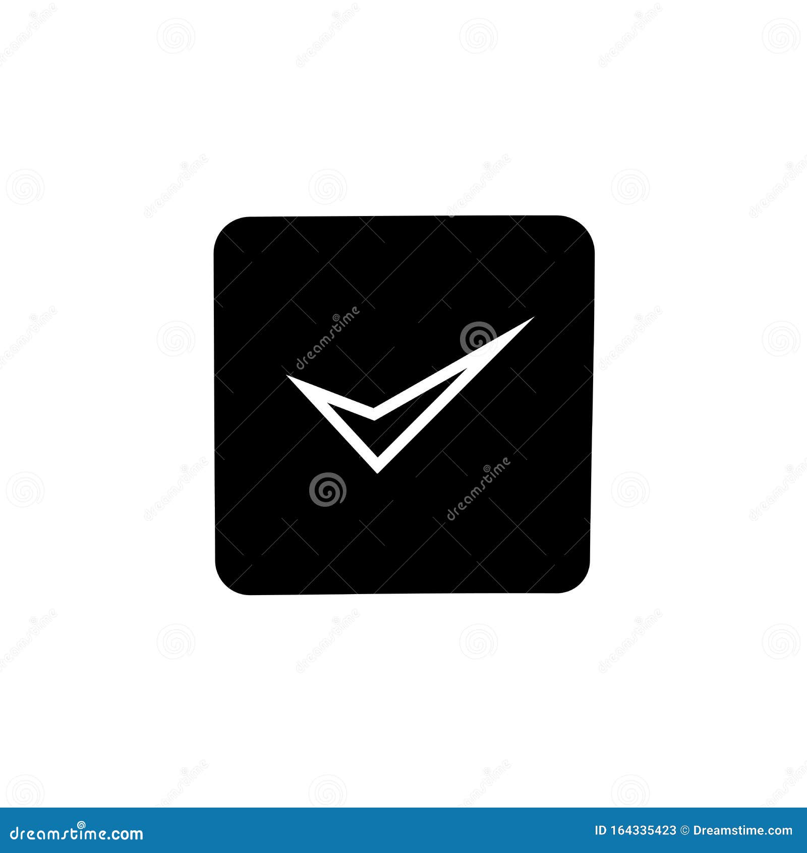 Black check mark icon. stock illustration. Illustration of choose ...