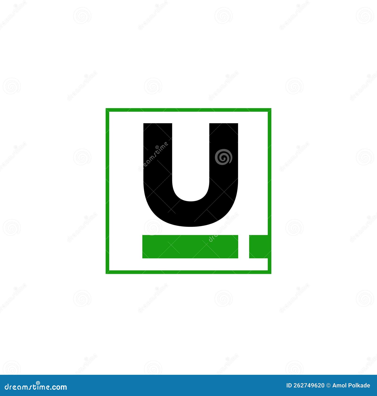 UI Brand Name Initial Letters Icon. UI Monogram Stock Illustration ...