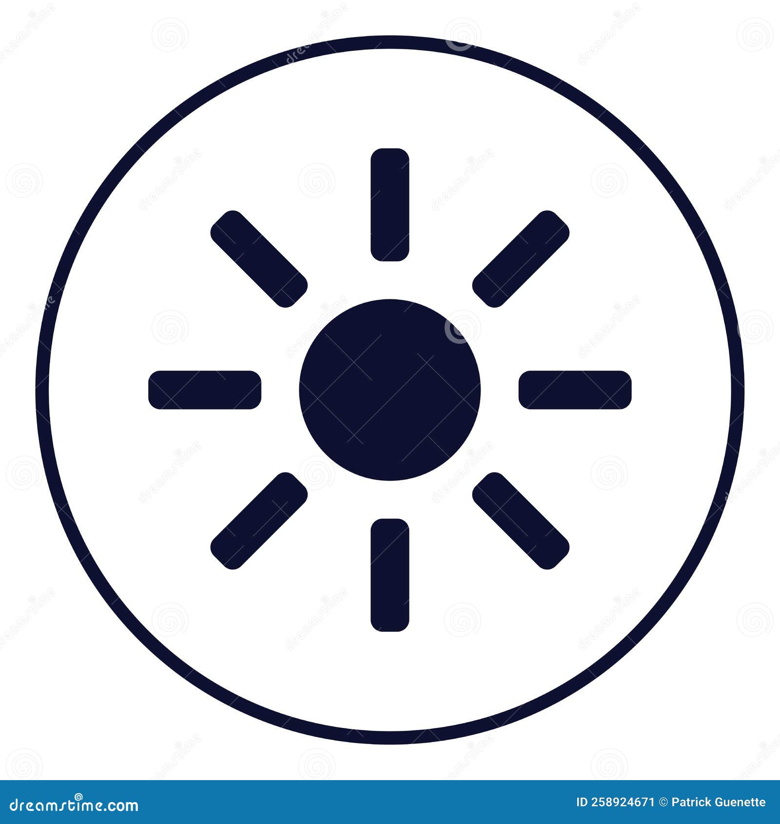 UI brightness, icon stock vector. Illustration of concept - 258924671