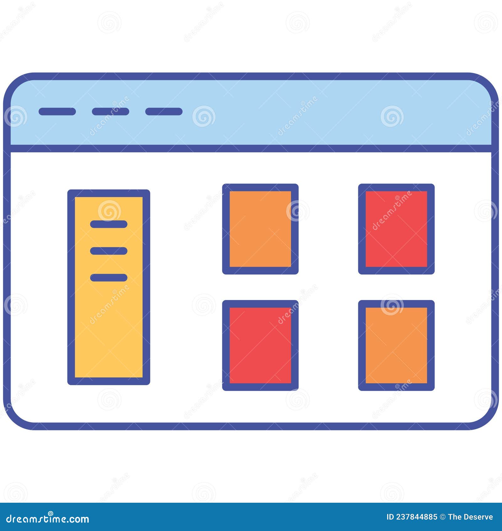 Ui Browser Isolated Vector Icon Which Can Easily Modify or Edit Stock ...