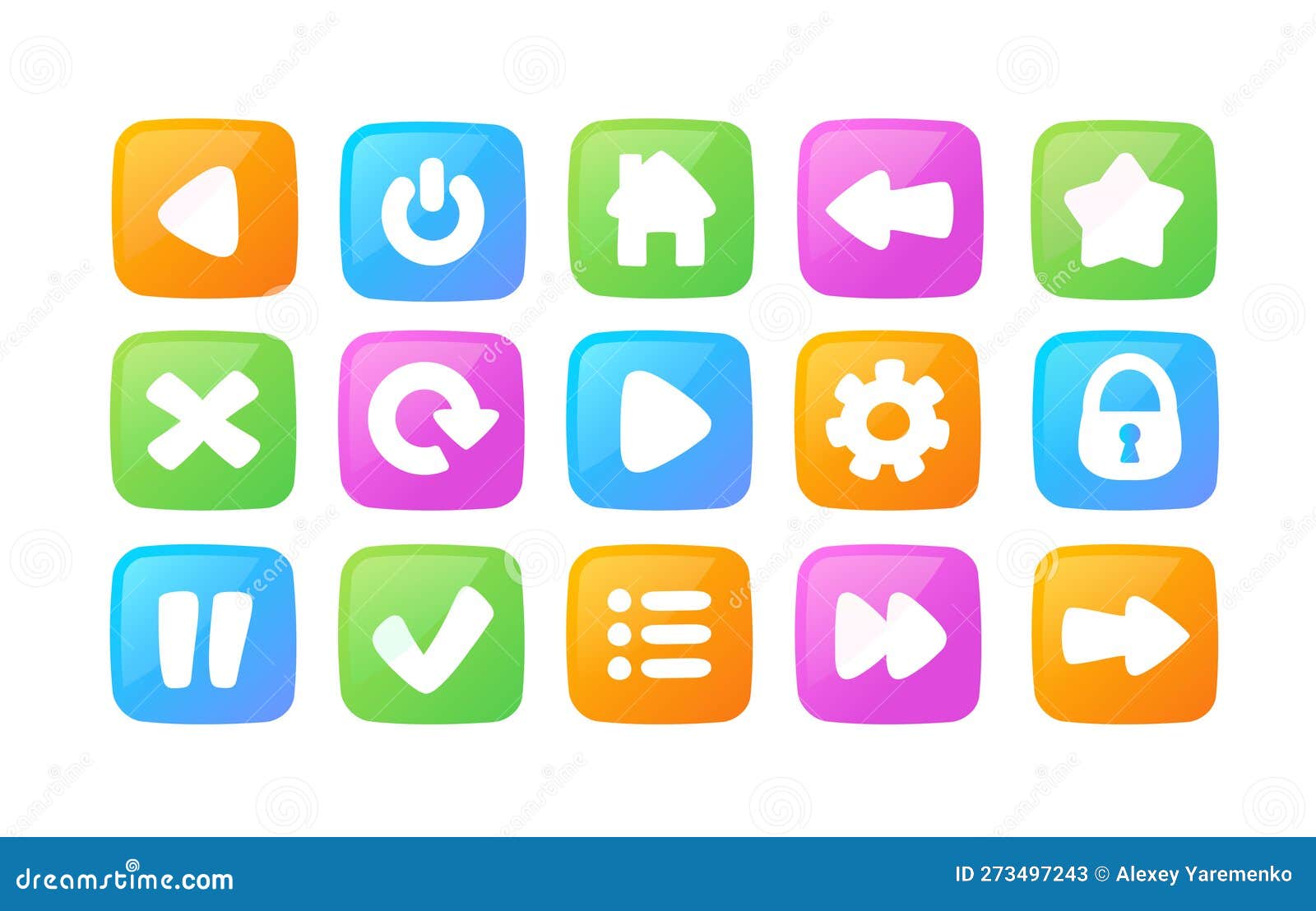 UI buttons for game set stock vector. Illustration of mobile - 273497243