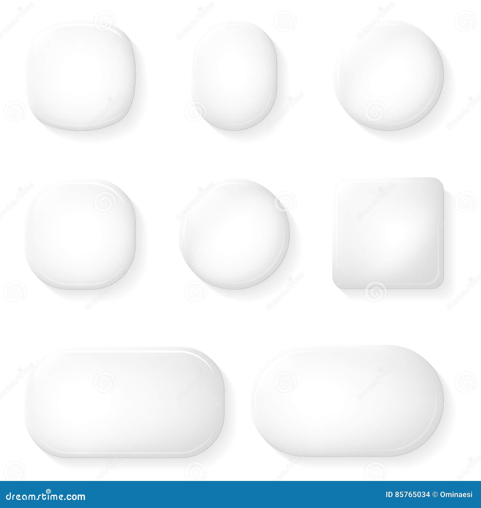 UI Buttons Glass App Icons Transparent Design Elements Vector ...