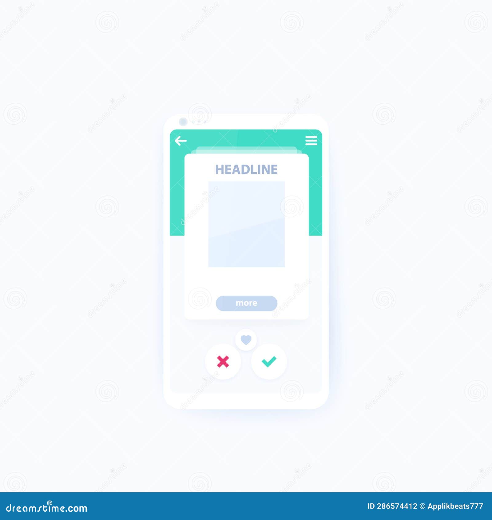 UI Card for Mobile App Design Stock Vector - Illustration of elements ...