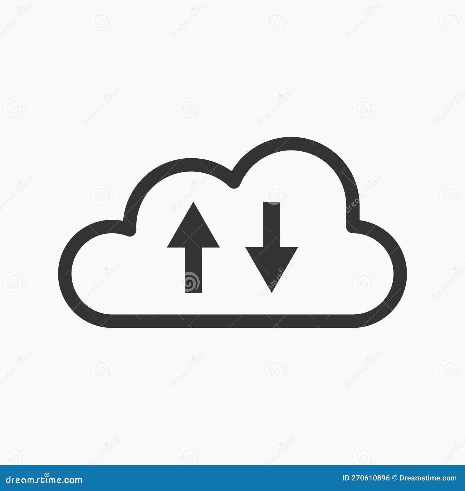UI Cloud Storage for User Interface Cloud Storage. Simple Illustration ...