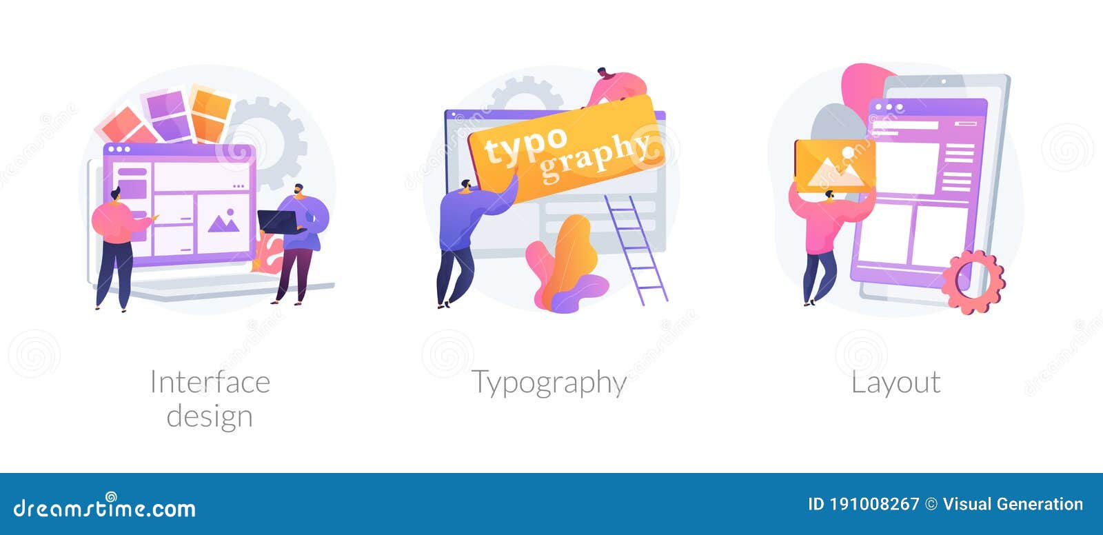 UI Design Abstract Concept Vector Illustrations. Stock Vector ...