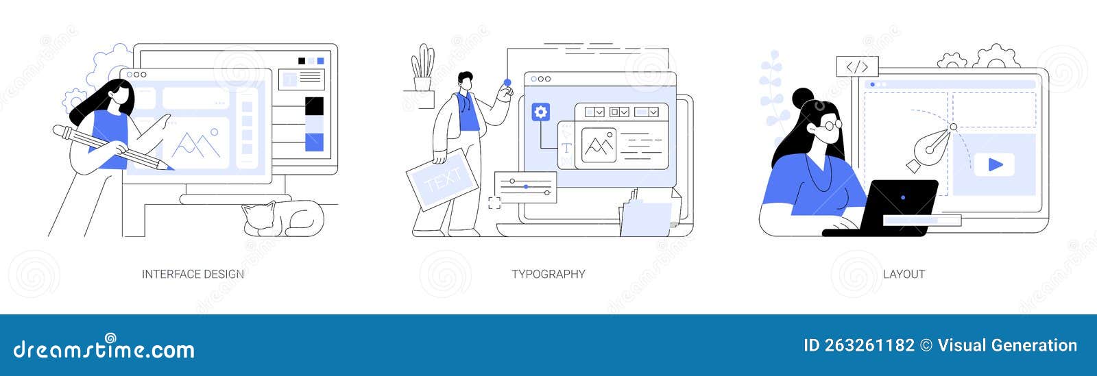 UI Design Abstract Concept Vector Illustrations. Stock Vector ...